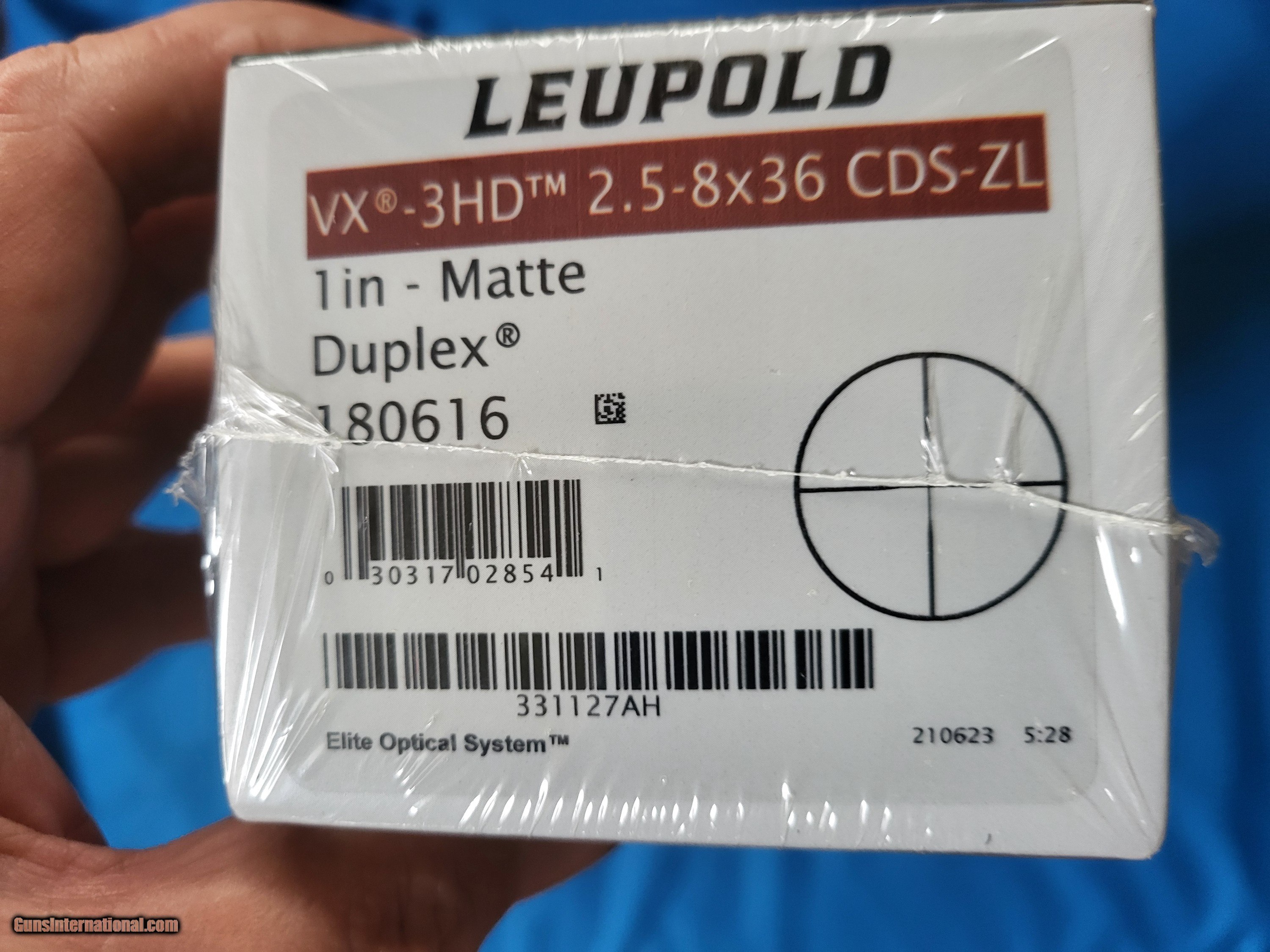 Leupold VX 3HD 2.5 - 8 x 36 CDS ZL Duplex Matte NIB