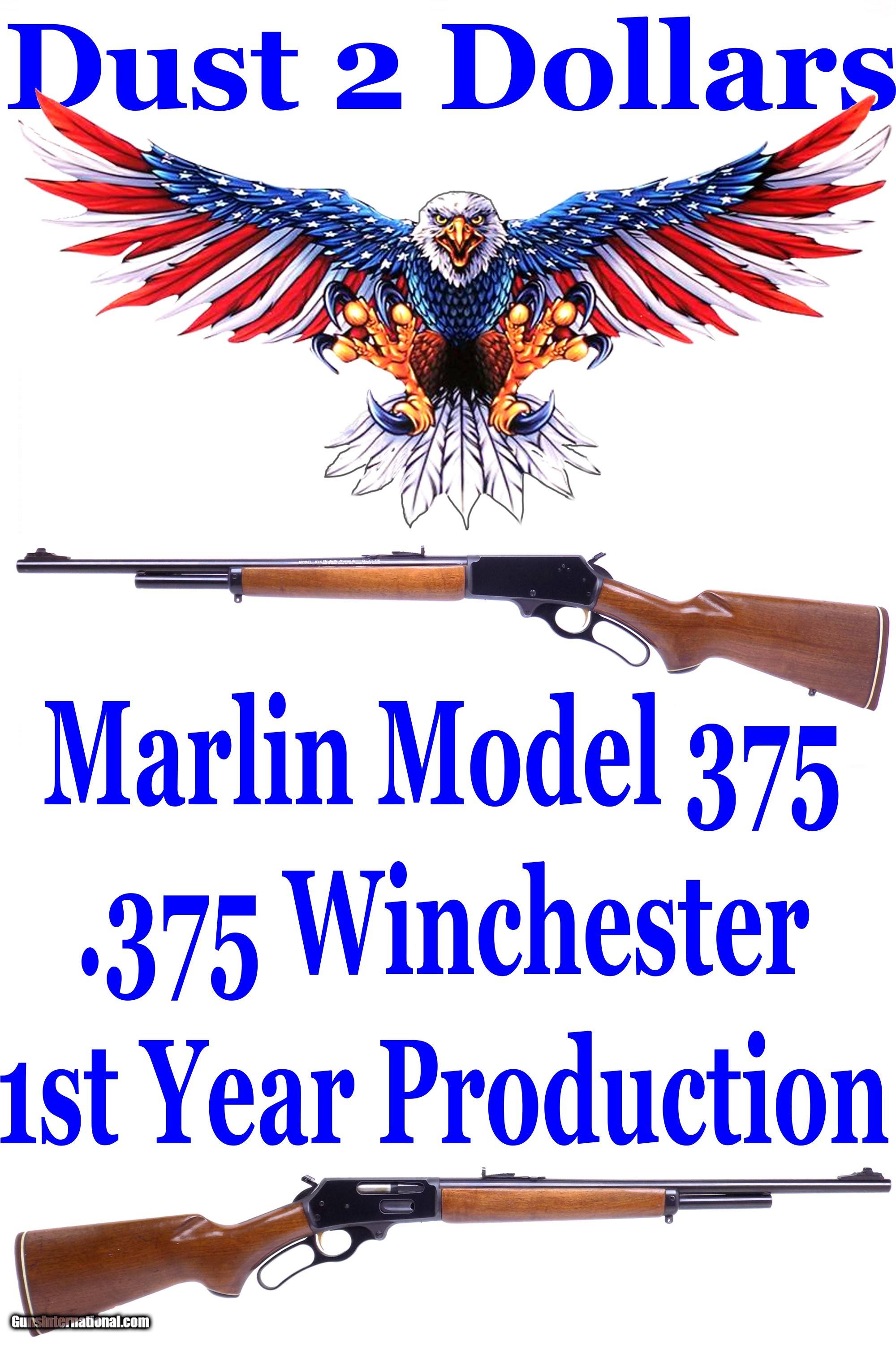 First Year Production JM Marked Marlin Model 375 Lever Action in .375 ...