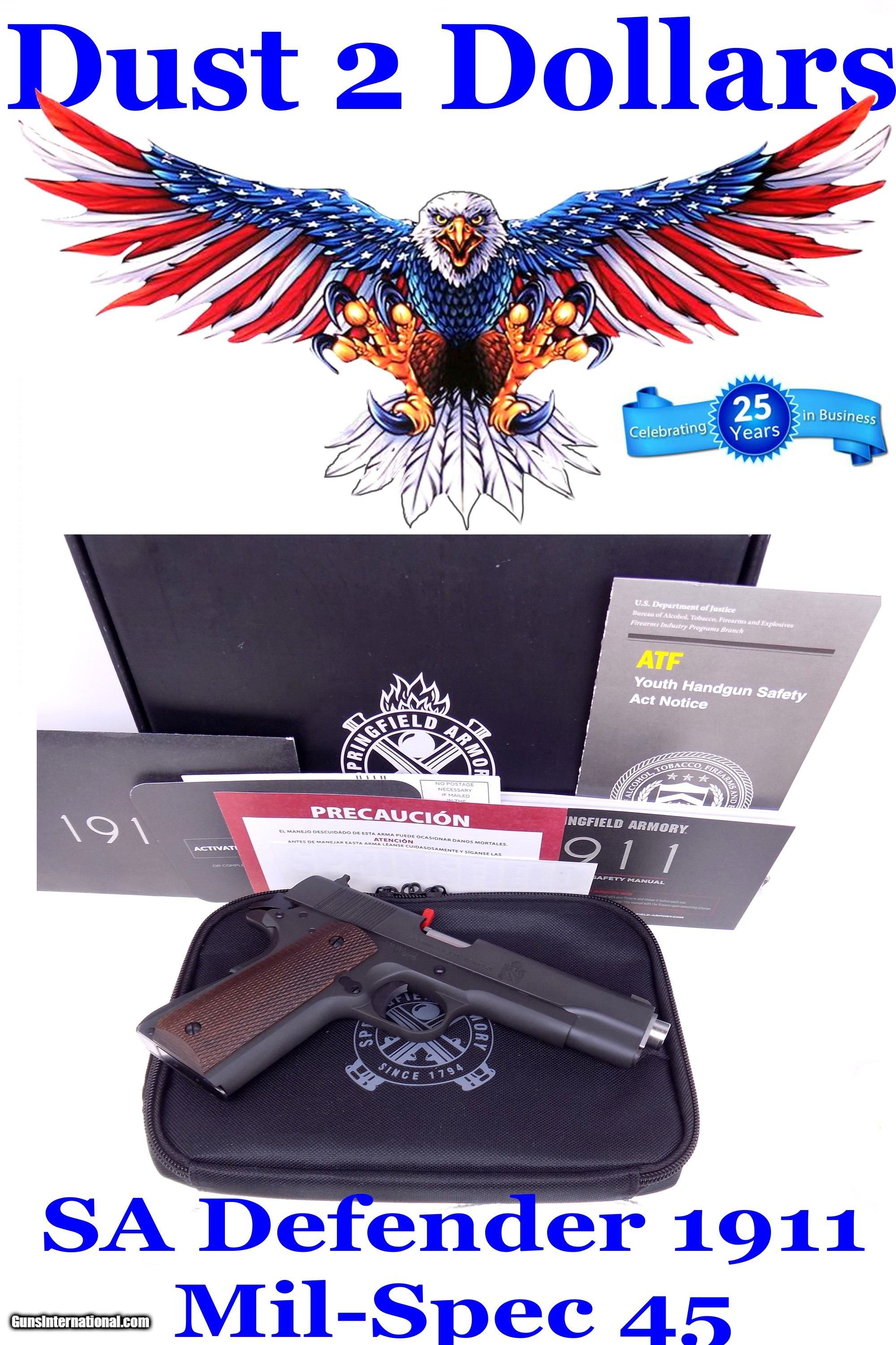 NIB Springfield Armory Defender 1911 Mil-Spec Government Sized ...