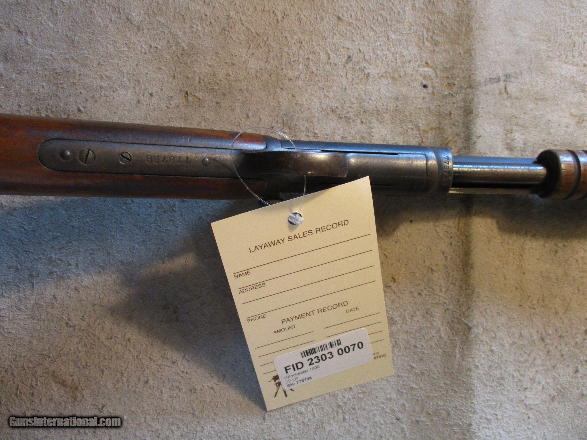 Winchester 1890 90, 22 LR, 24" octagon barrel, Late clean up Rifle