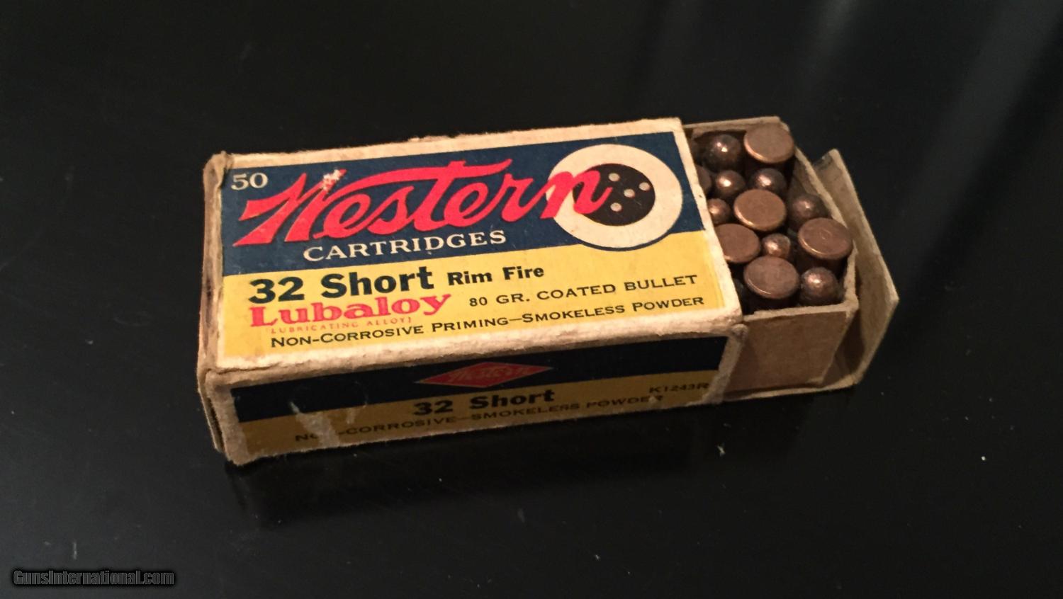 Winchester-Western 32 short rim fire-full box 50 rds classic colorful box