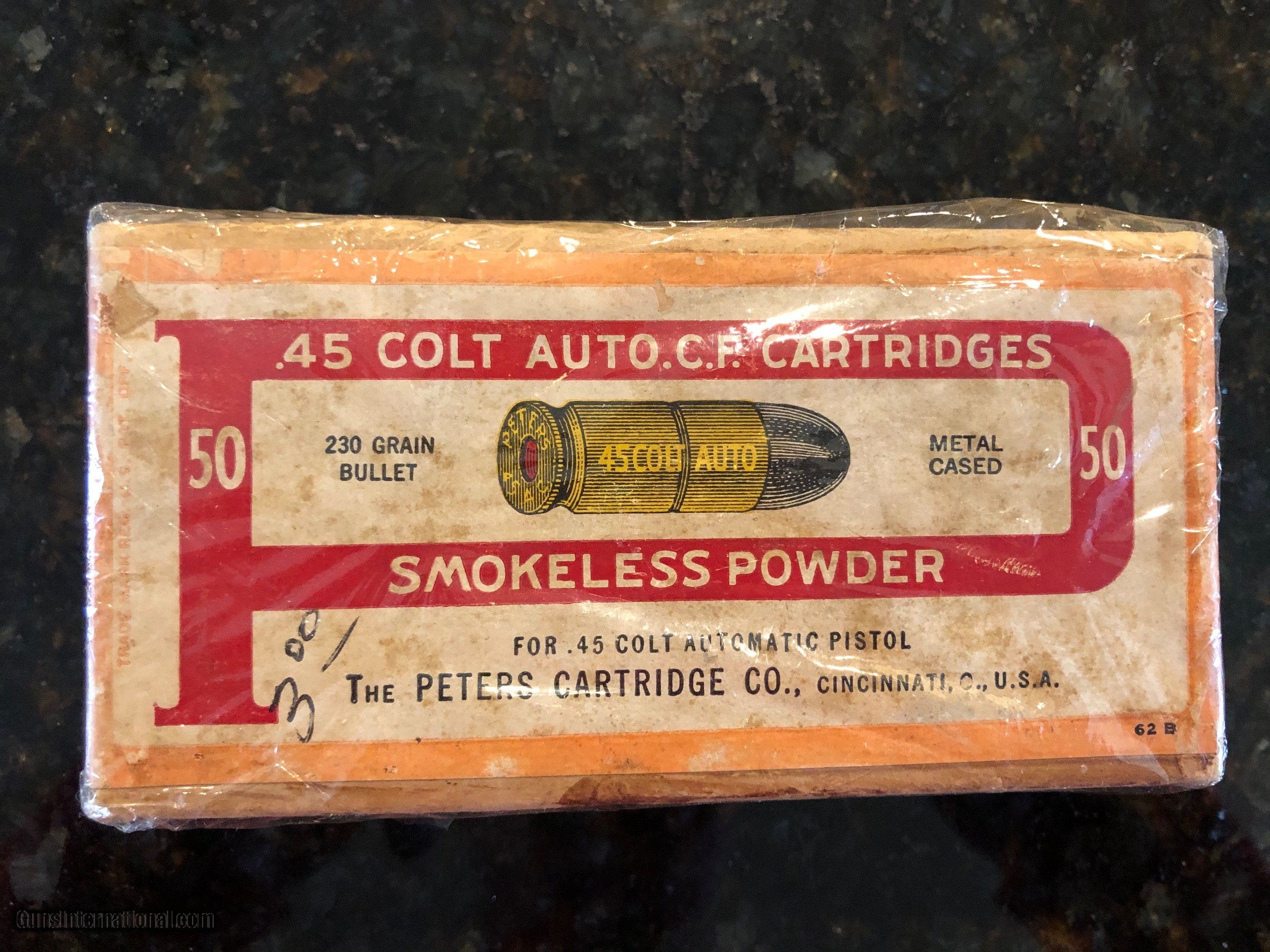 Vintage 45 ACP -1920's Peters -Unopened -full box