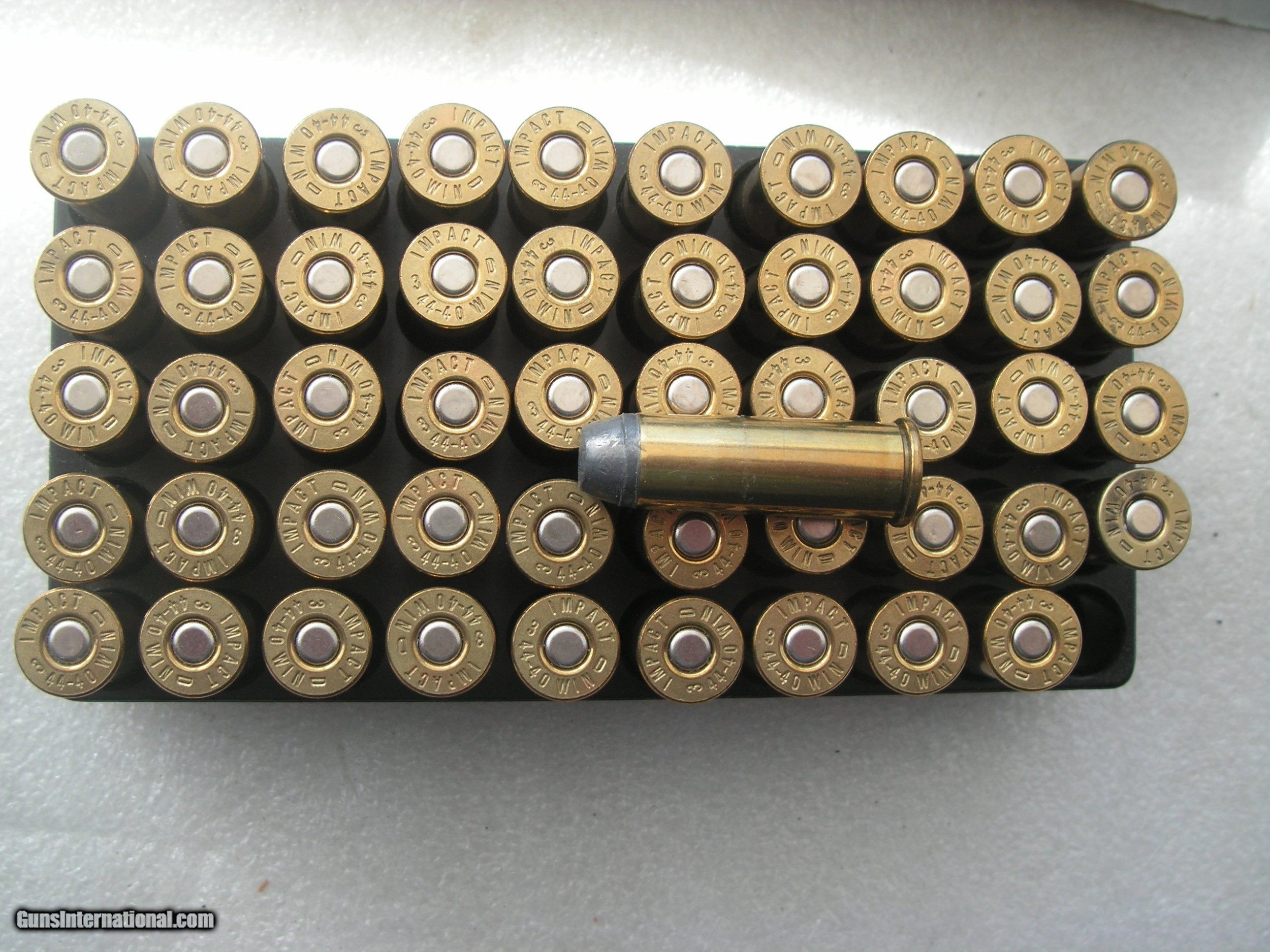 44-40 CALIBER AMMO 50 HANDGUN CARTRIDGES 200GR COWBOY LOAD 30 BLUE USA ...