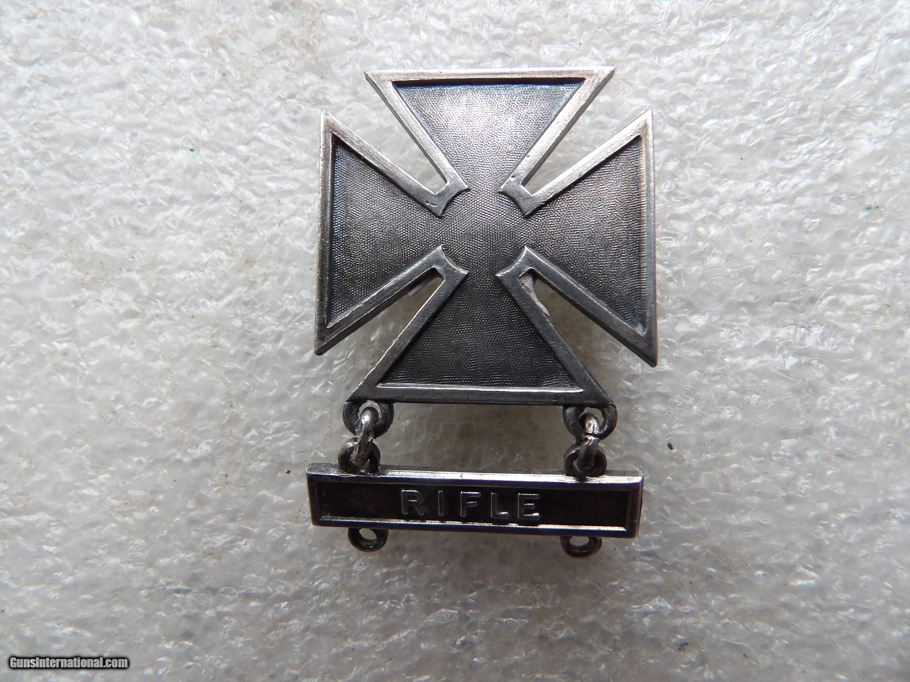 Vintage WWII U.S. ARMY MARKSMAN BADGE FROM 925 STERLING SILVER for sale