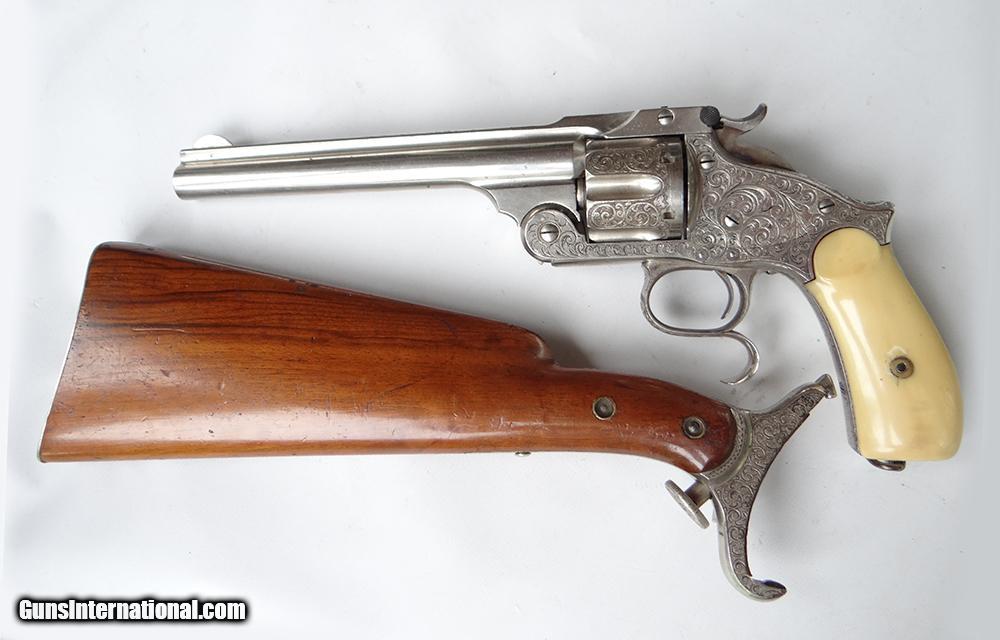 Engraved & Stocked 1879 'Orbea Hermanos' Smith &Wesson .44 Rus.Type ...