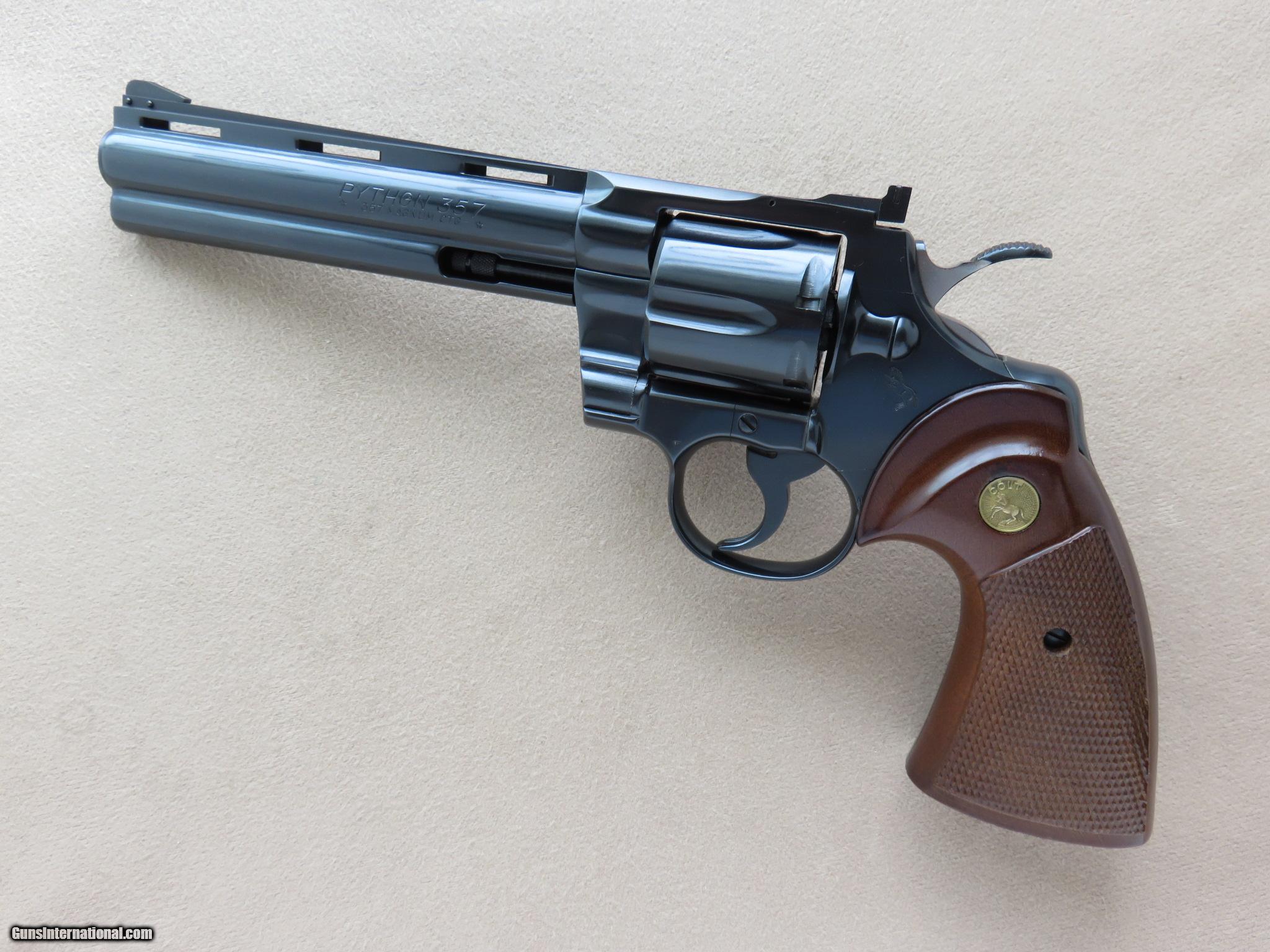 Colt Python, Cal. .357 Magnum 6 Inch Blue Finished SOLD