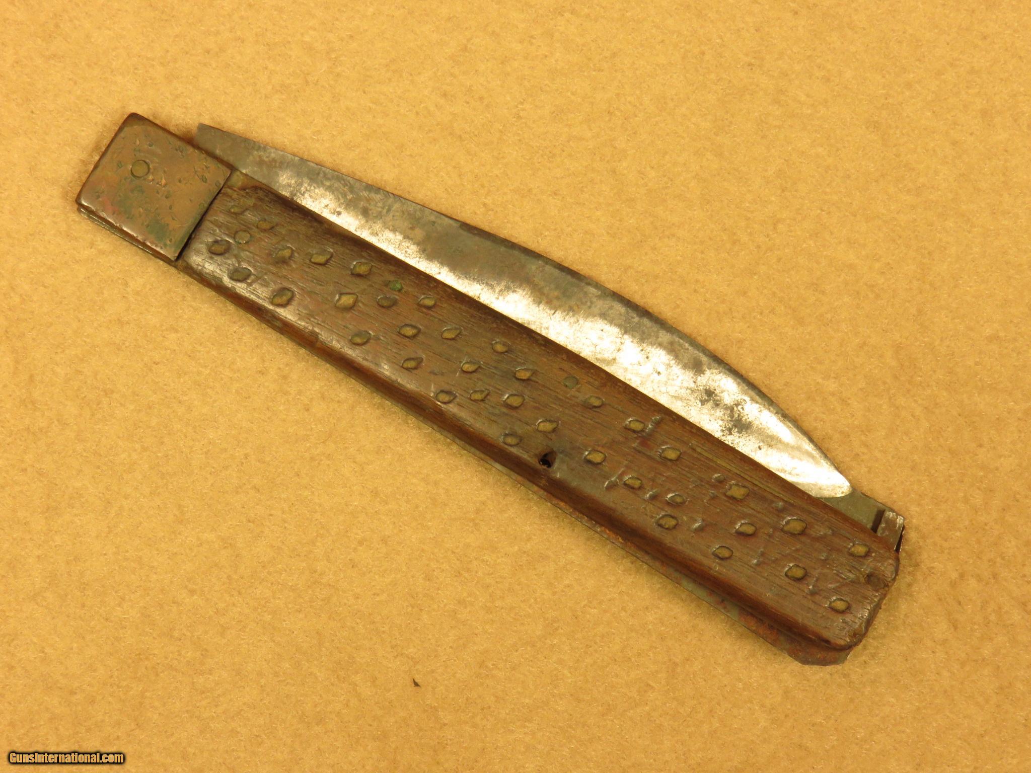 Three Barrel Flint Pistol, with Spring loaded Bayonet