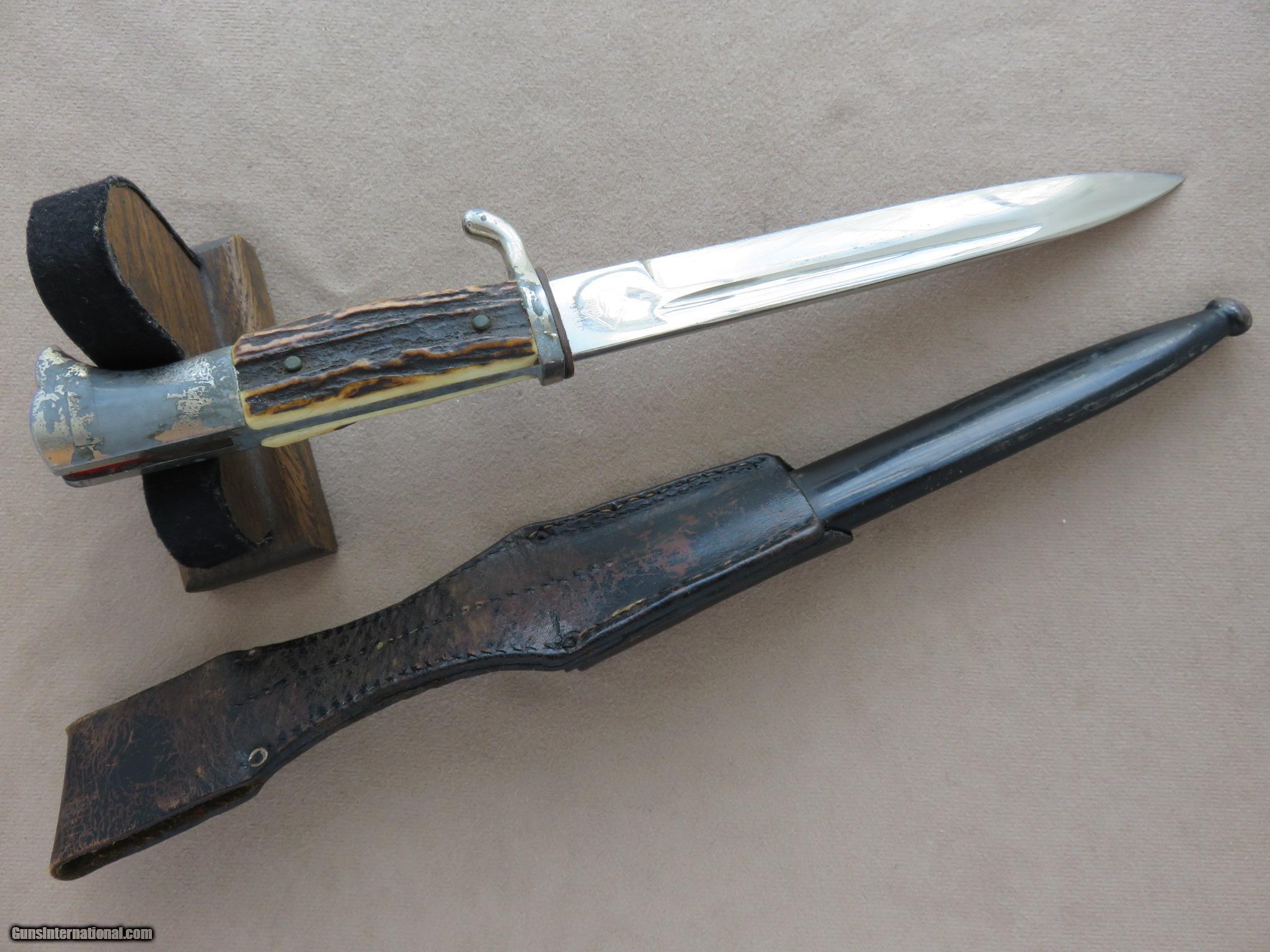 WWII Luftwaffe Stag Handle Dress Bayonet, World War 2 German Military