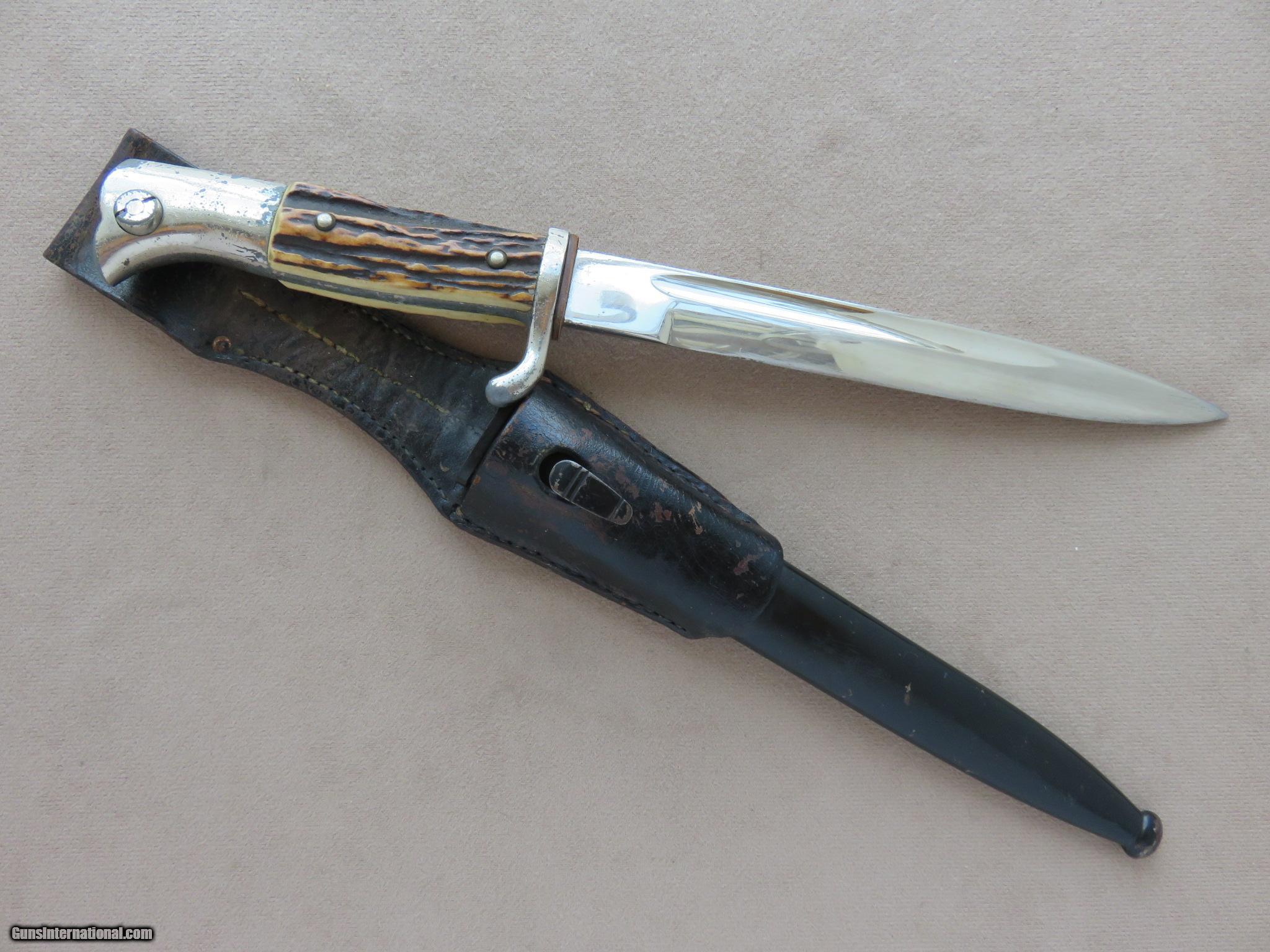 WWII Luftwaffe Stag Handle Dress Bayonet, World War 2 German Military