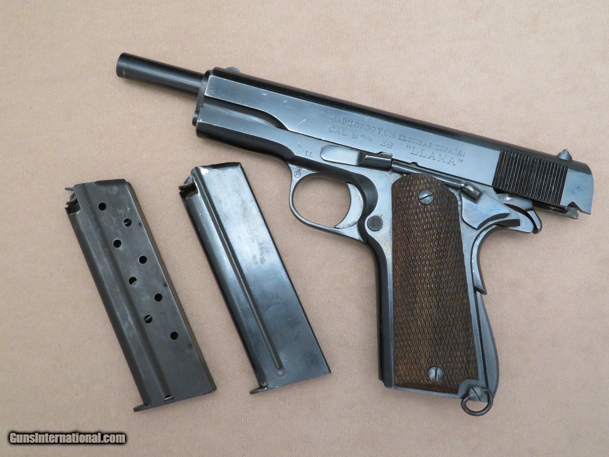 1940 Vintage Llama "Extra" 1911 Pistol in 9mm Largo ** Non-Import Clean ...
