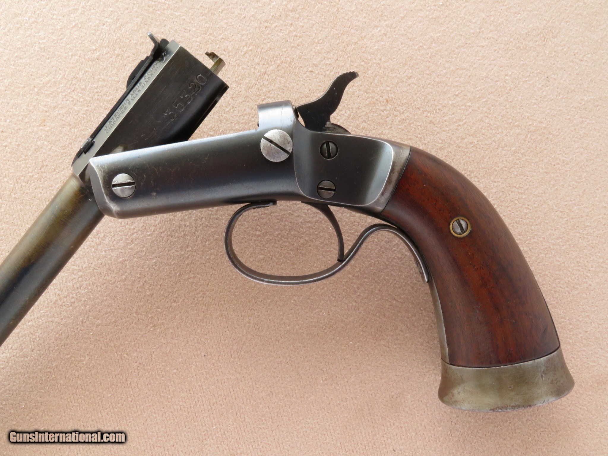 Stevens No. 35 Target Single Shot Tip-Up Pistol, Cal. .22 LR, 10 Inch ...