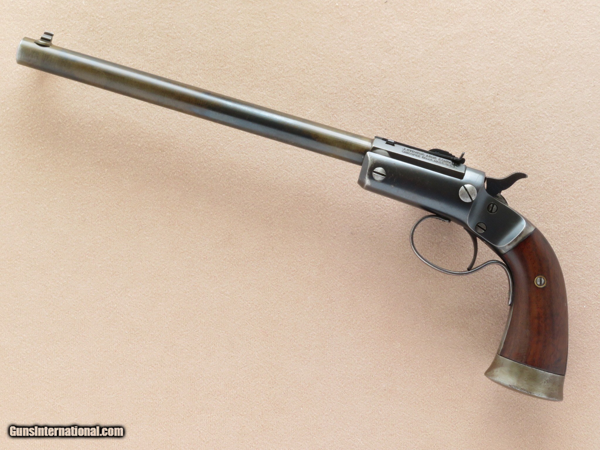 Stevens No. 35 Target Single Shot Tip-Up Pistol, Cal. .22 LR, 10 Inch ...