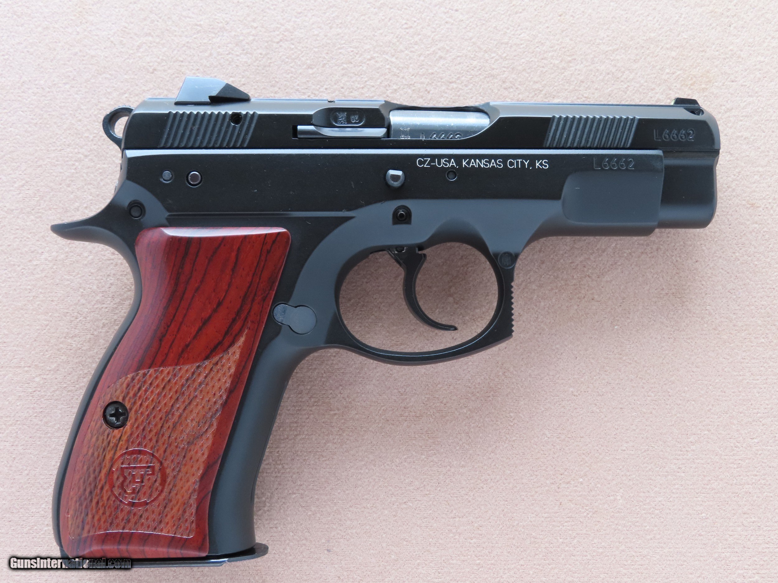 2003 CZ Model 75 D Compact 9mm Pistol w/ Box, Manual, Test Target ...