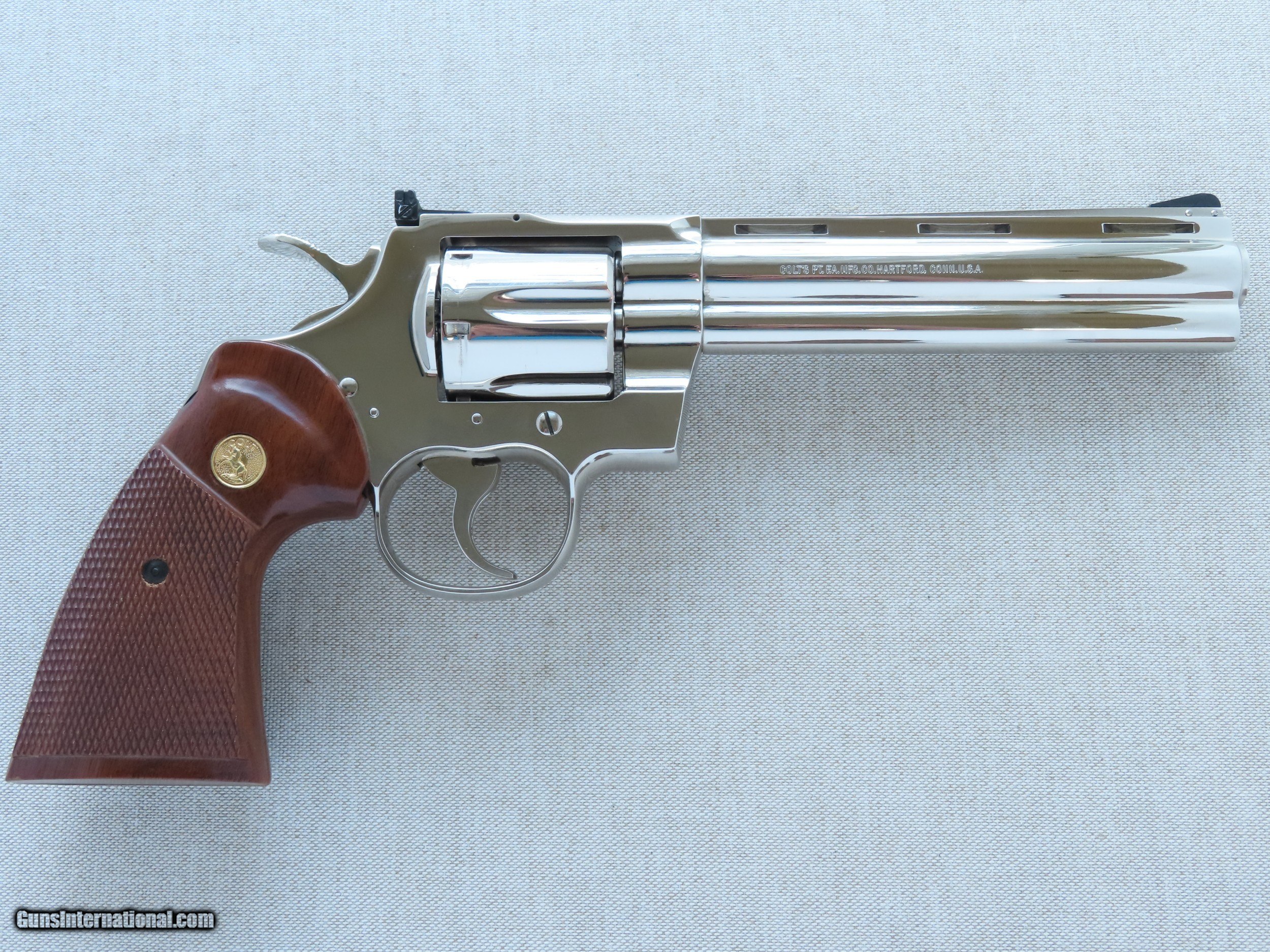 1979 Vintage Colt Python 6" Inch Nickel Finish ** Excellent Condition