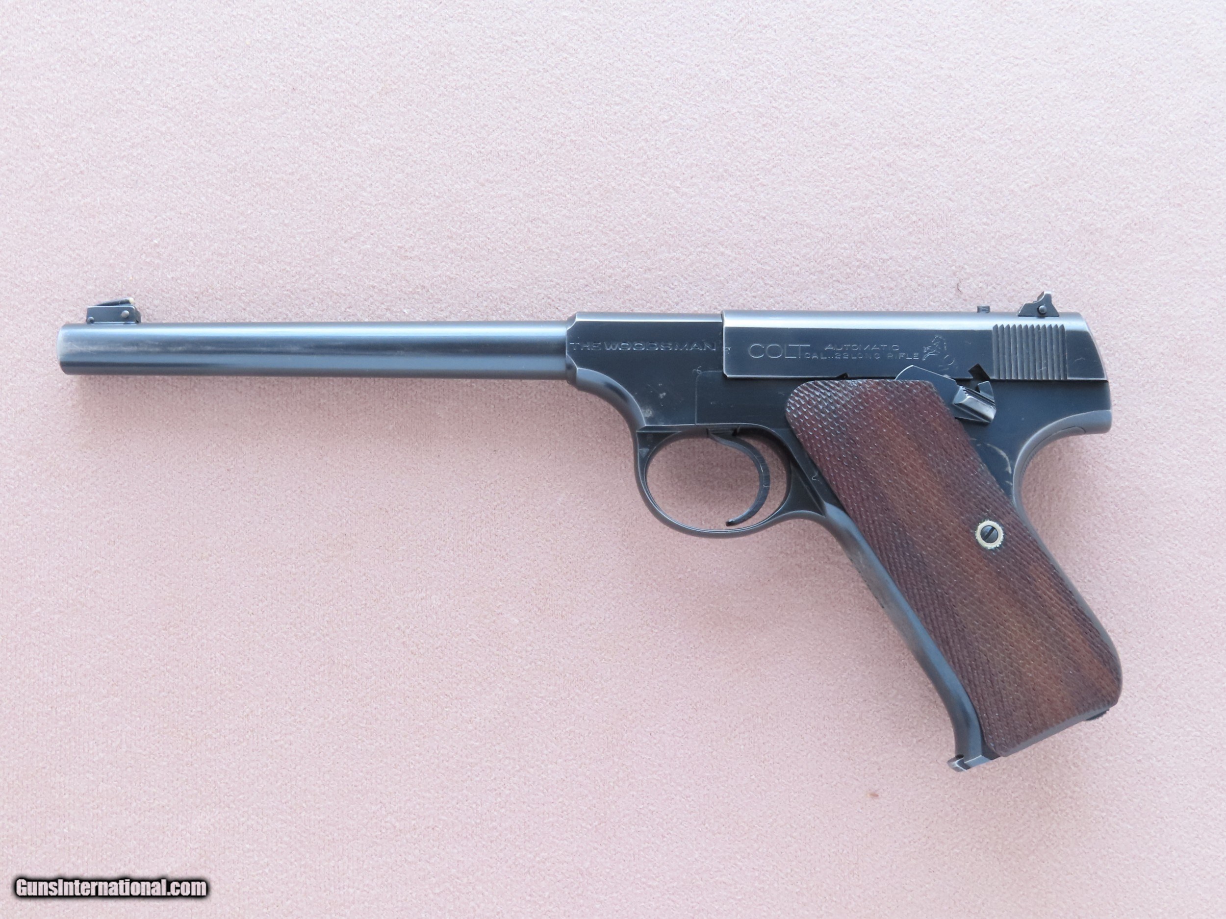 1942 Vintage Colt Woodsman .22 Caliber Semi-Automatic Pistol w/ 6 & 5 ...