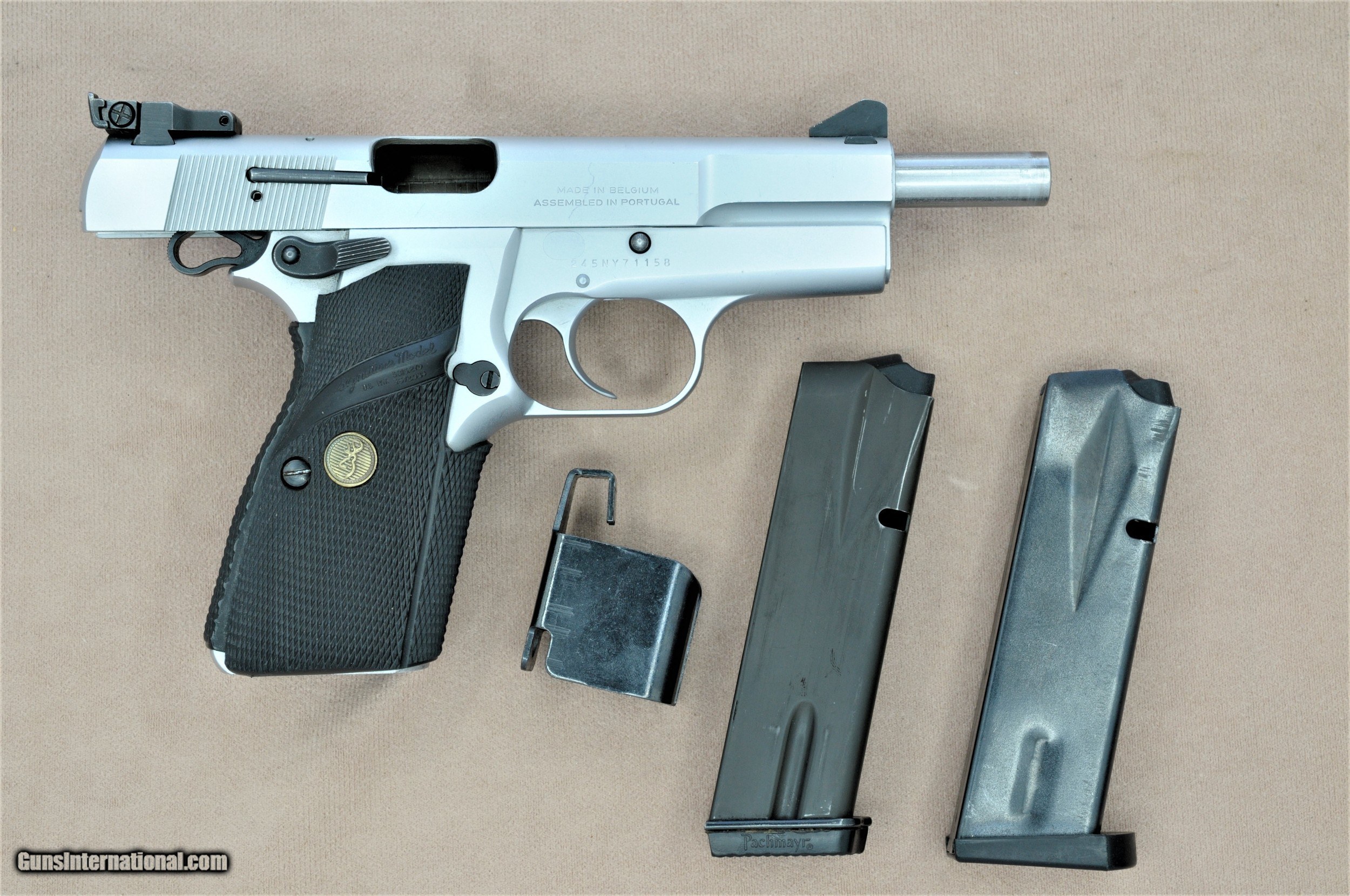 Browning Hi Power Silver Chrome finish with box 9MM **Made in 1992** SOLD