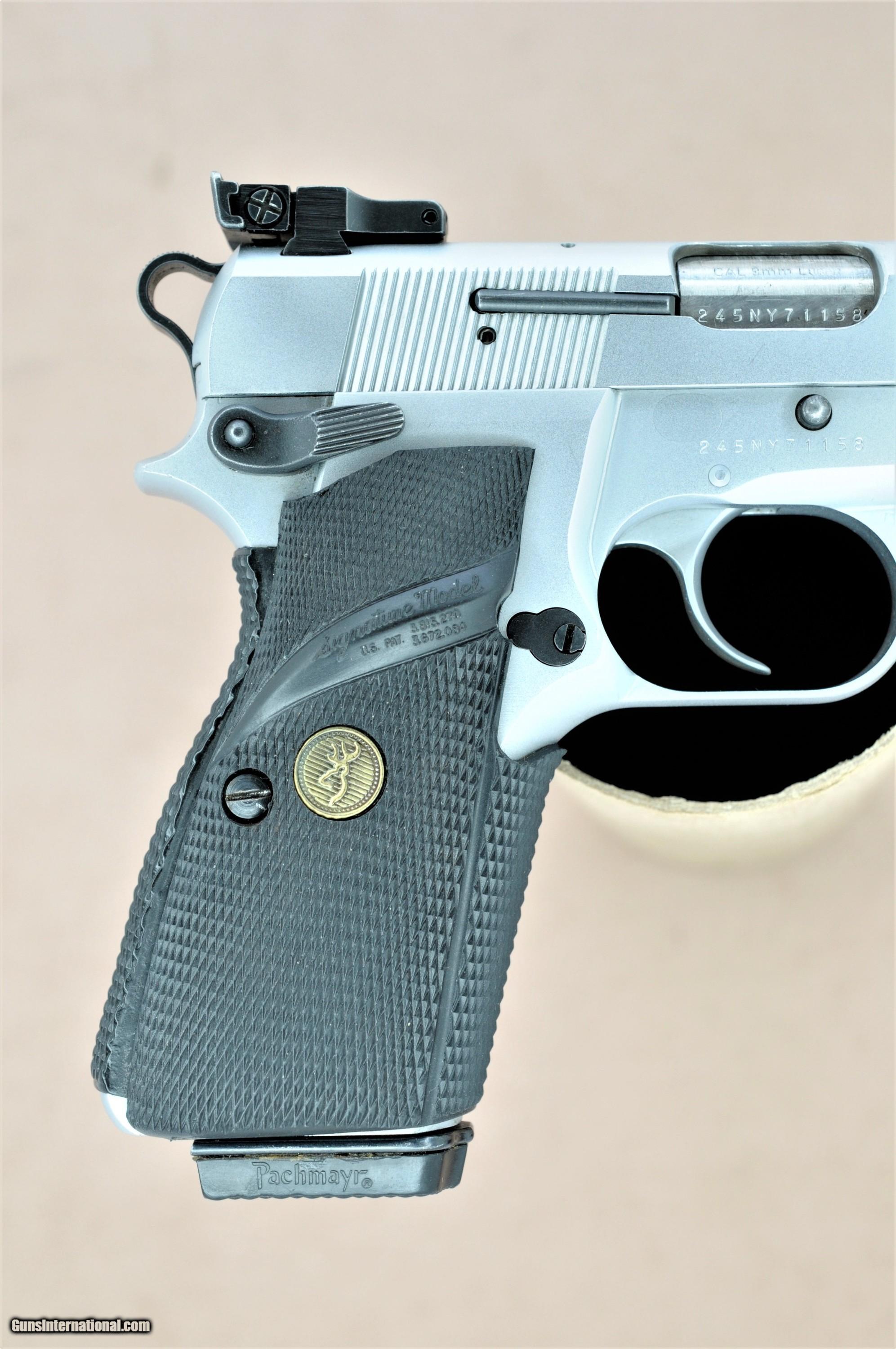 Browning Hi Power Silver Chrome finish with box 9MM **Made in 1992** SOLD