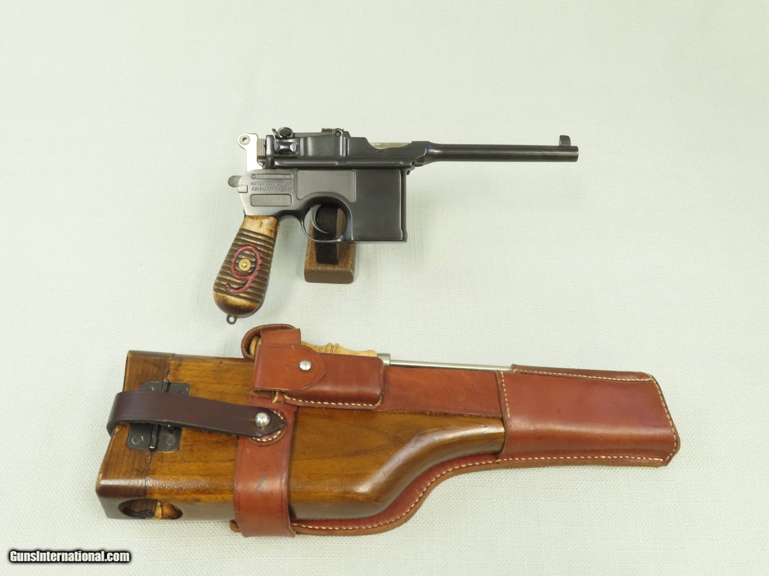 Mauser Model C96 "Red 9" Broomhandle w/ Repro Stock & Harness ...