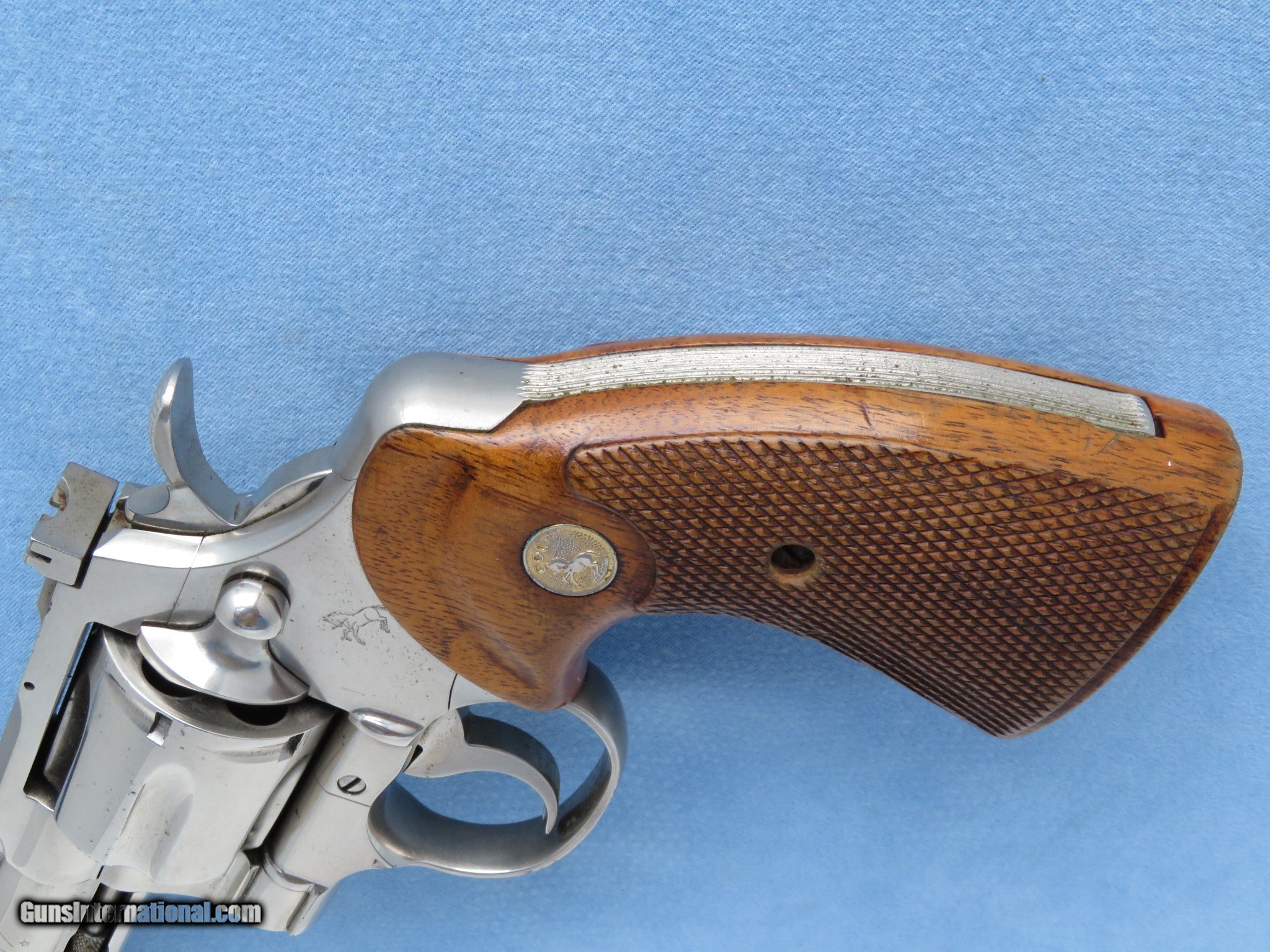 Colt Python, Nickel, Cal. .357 Magnum, 1969 Vintage, 4 Inch Barrel