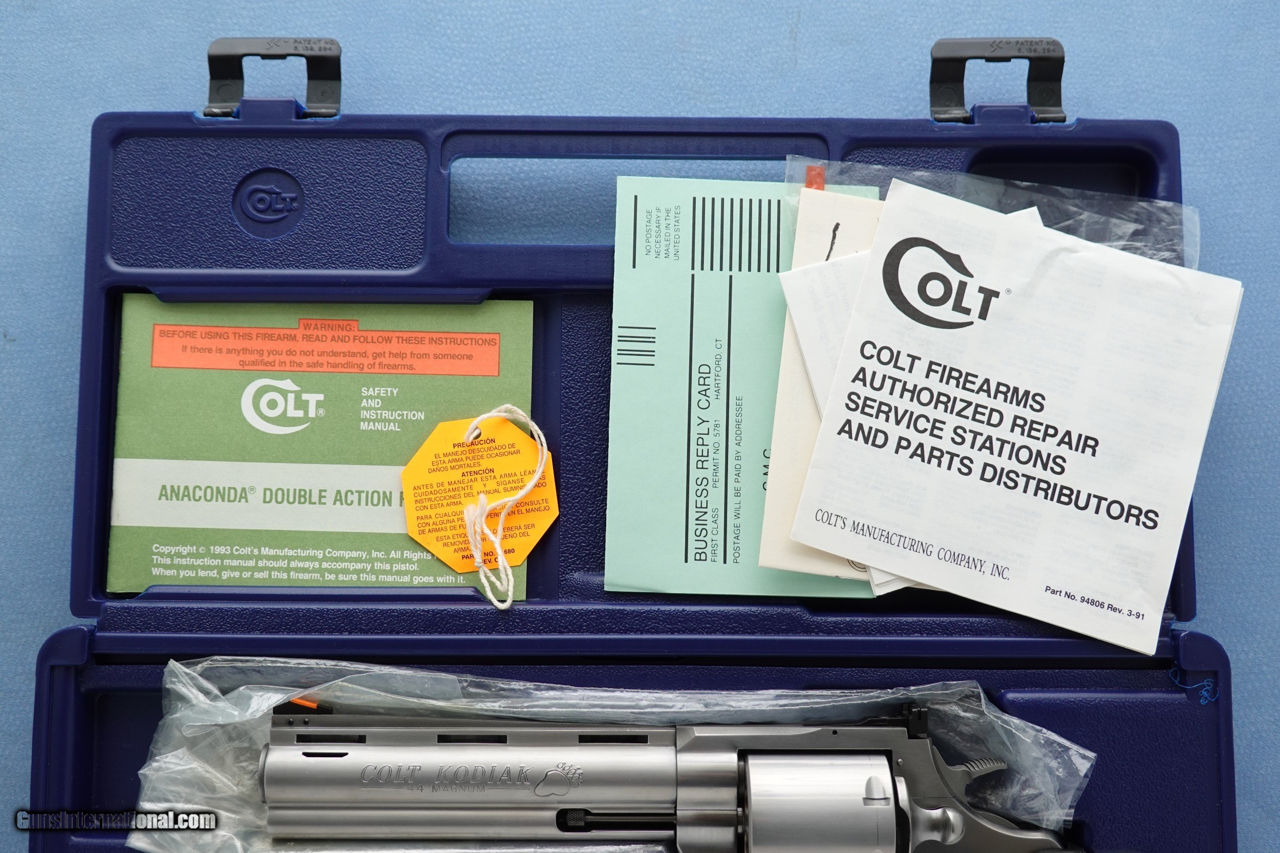 ***SOLD*** 1993 Vintage Colt Custom Shop Kodiak .44 Magnum Revolver w ...