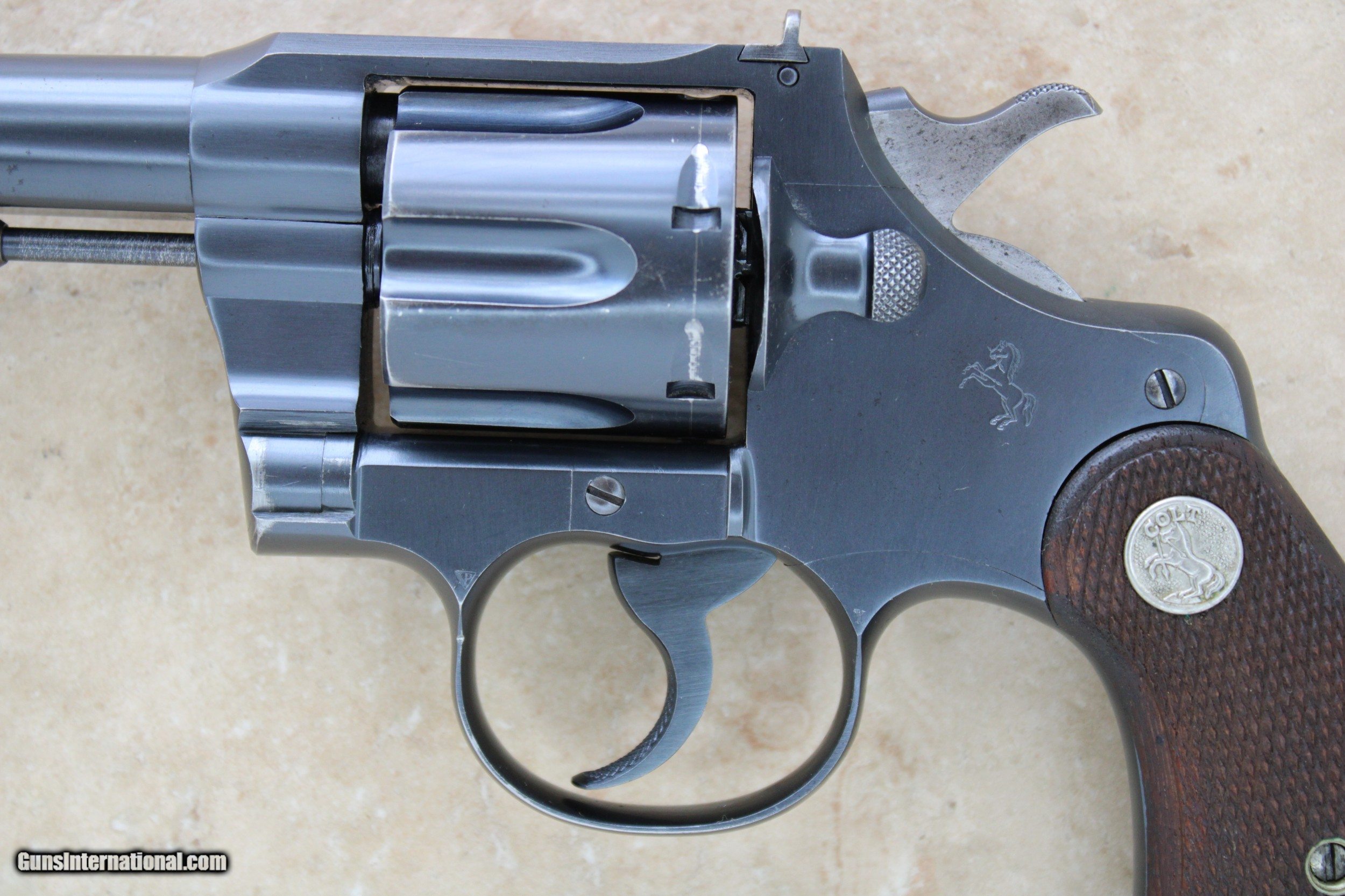 1941 Manufactured Colt Officer's Model Heavy Barrel chambered in .38 ...
