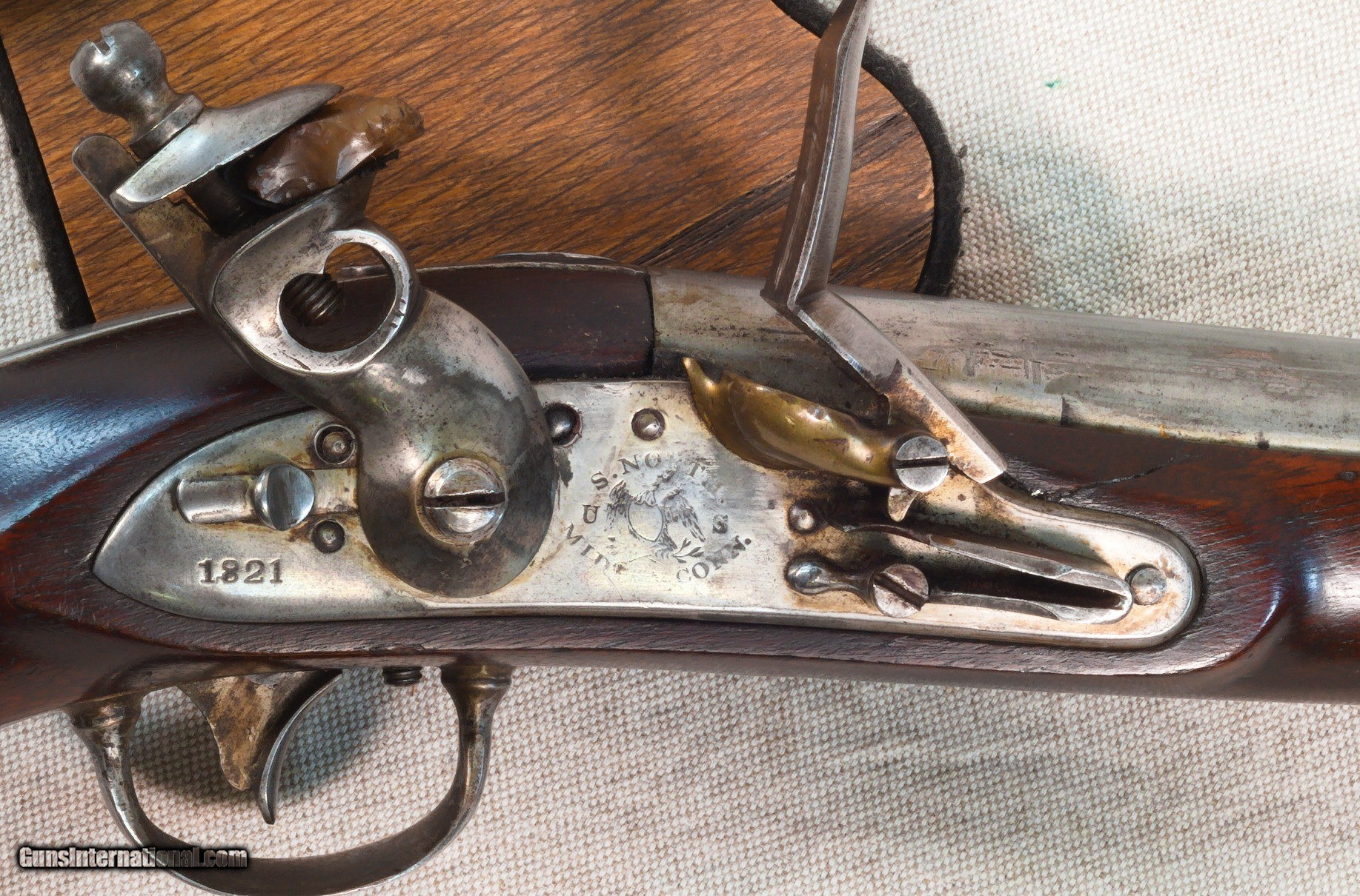 **SOLD** Simeon North Model 1819 Flintlock Pistol Chambered in .54 ...