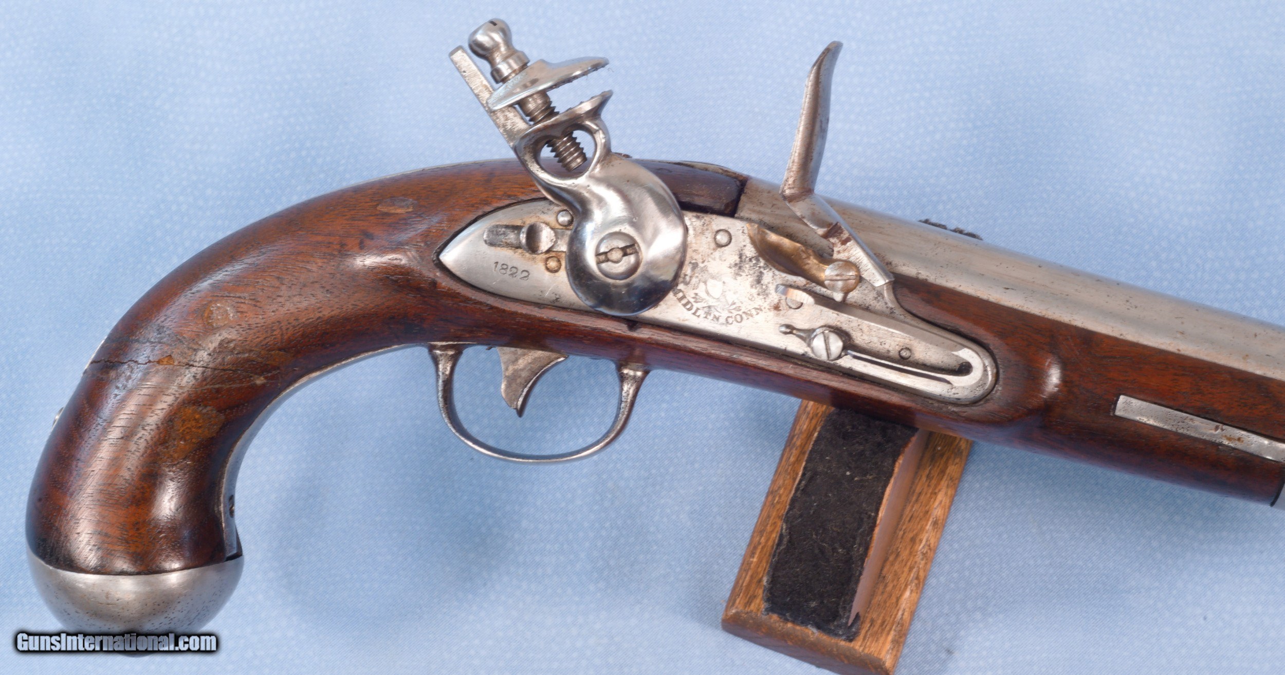 ** SOLD ** Simeon North Model 1819 Flintlock Pistol Chambered in .54 ...
