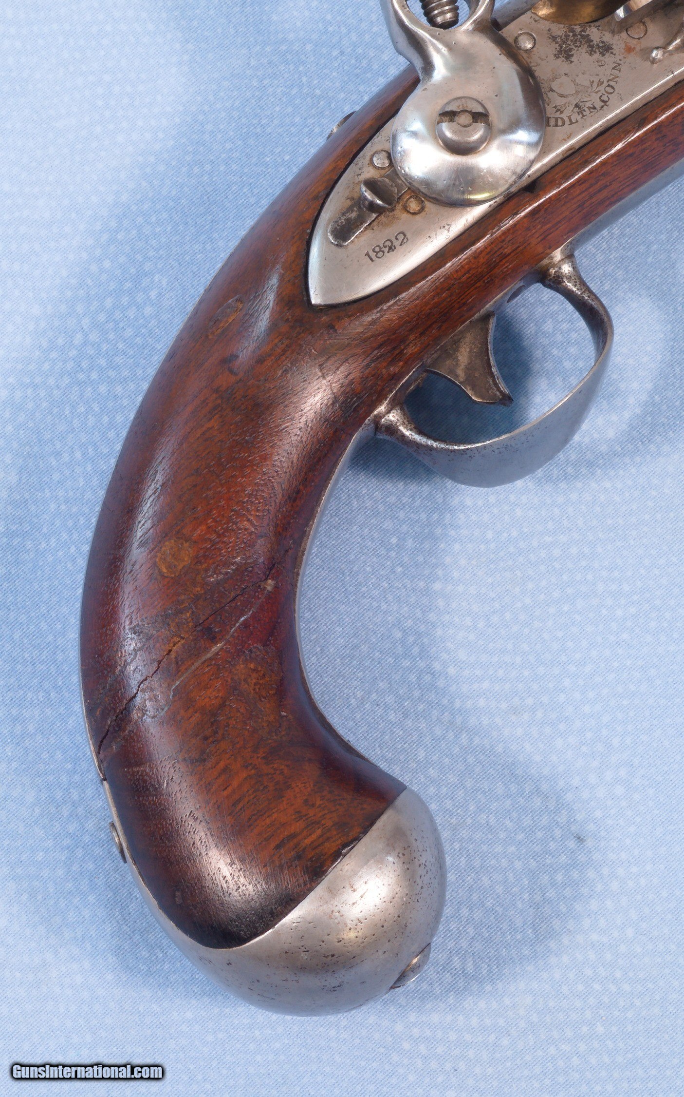 ** SOLD ** Simeon North Model 1819 Flintlock Pistol Chambered in .54 ...