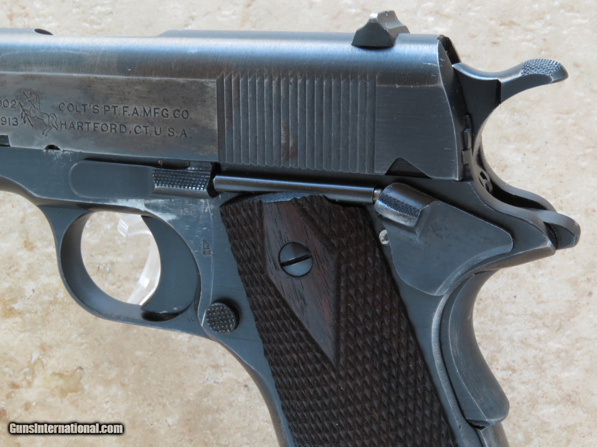 WWI Colt 1911 U.S. Army .45 ACP pistol **1918 Production Black Army ...
