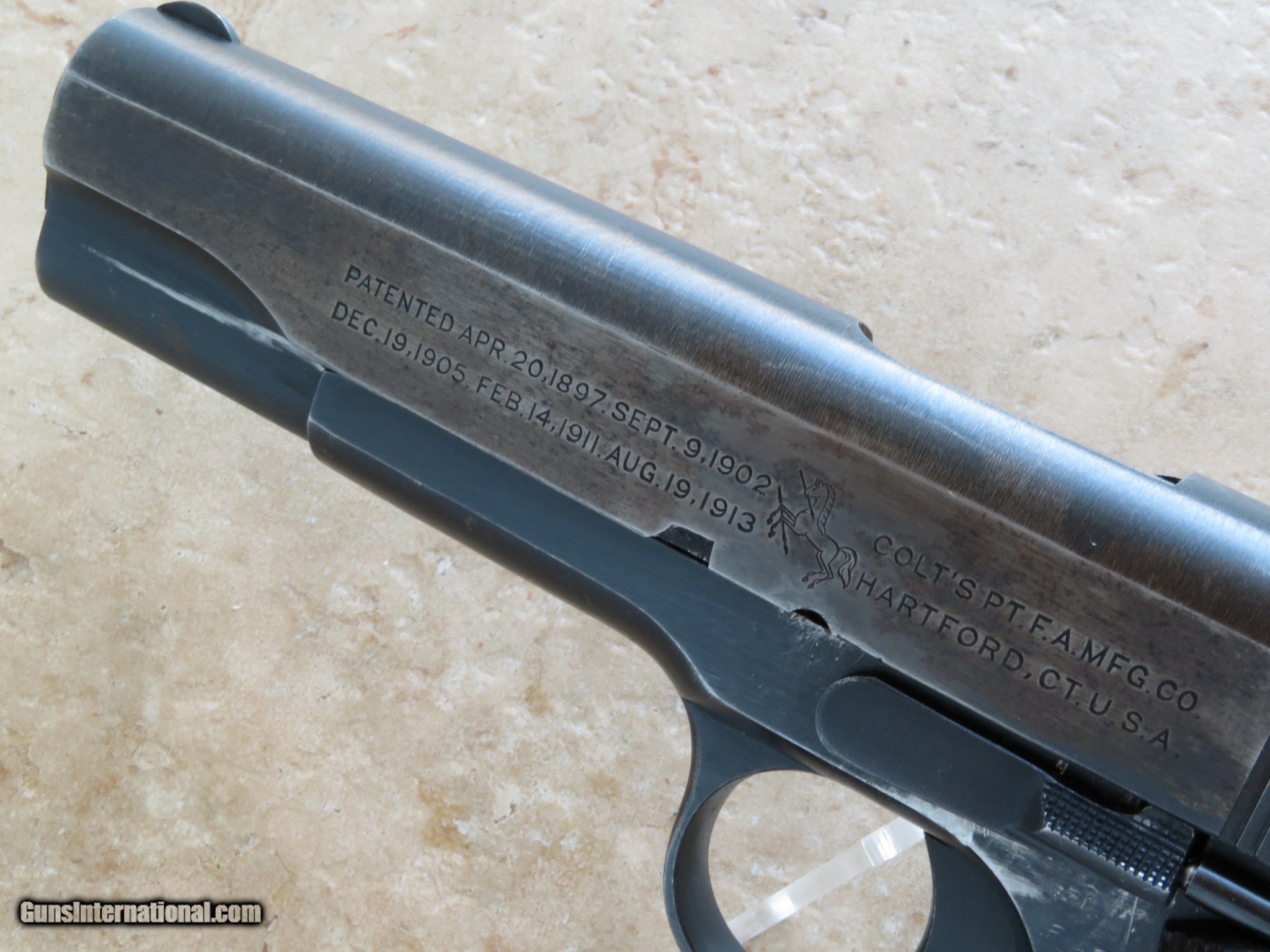 WWI Colt 1911 U.S. Army .45 ACP pistol **1918 Production Black Army ...