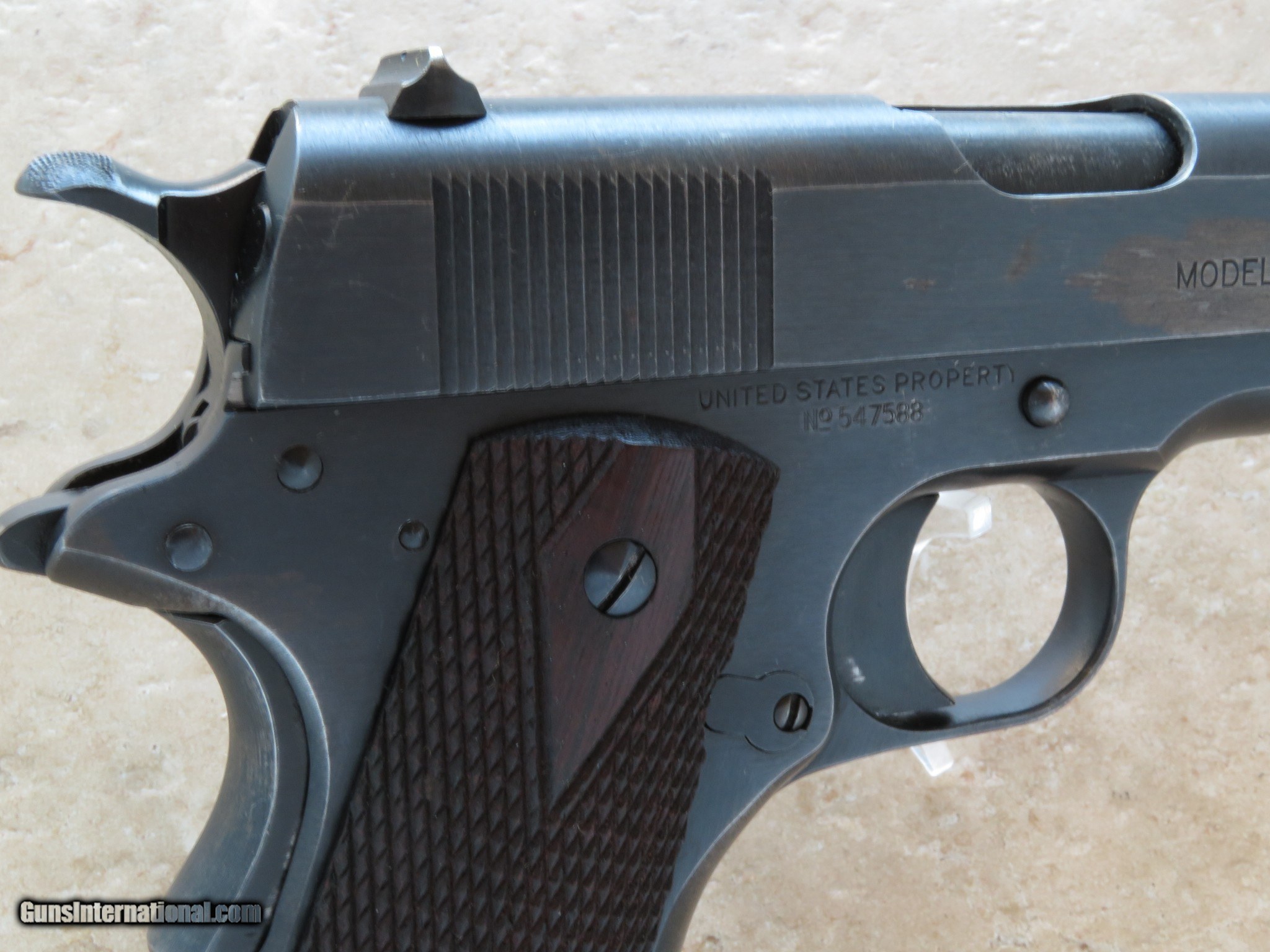 WWI Colt 1911 U.S. Army .45 ACP pistol **1918 Production Black Army ...