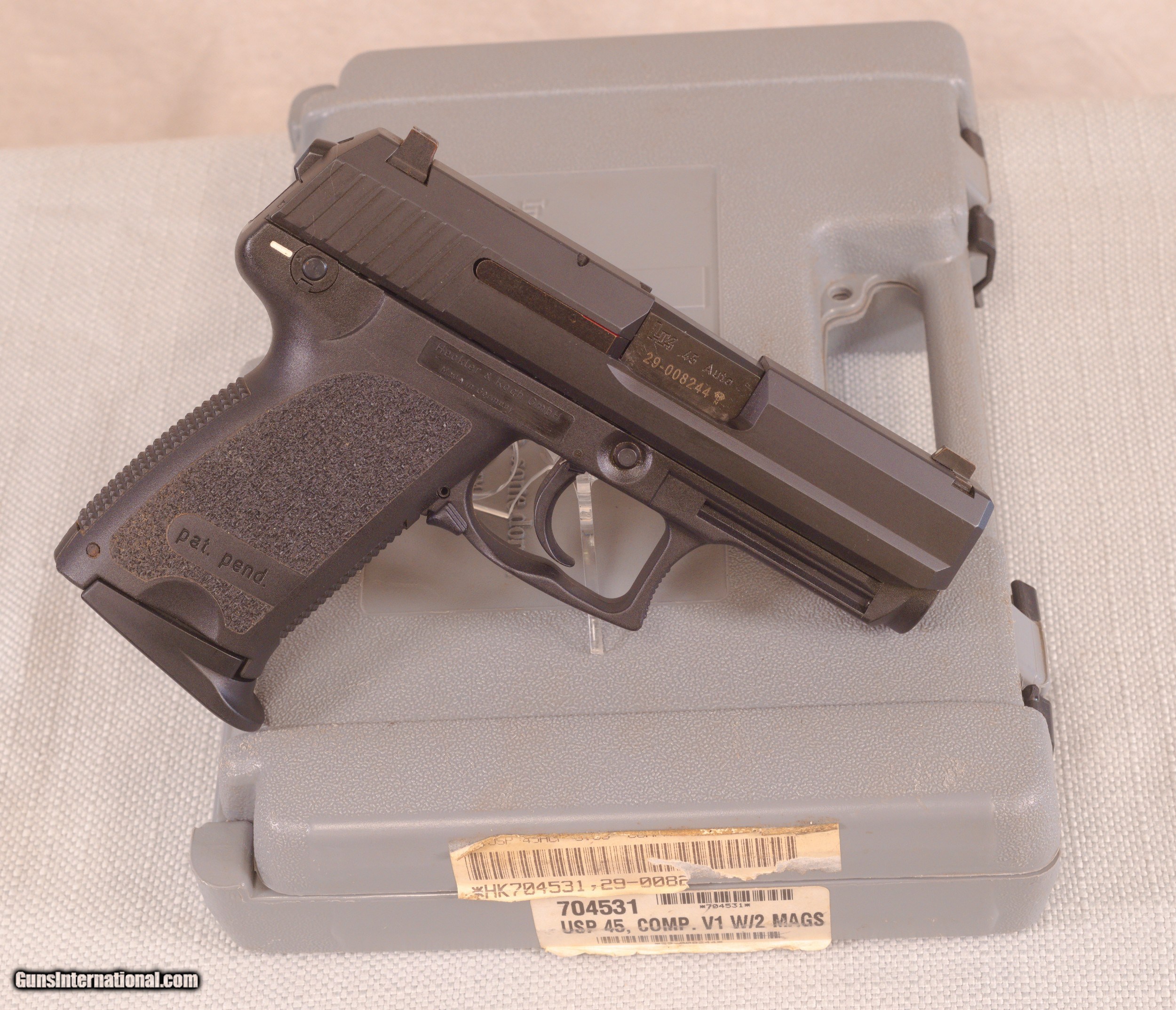 Heckler & Koch USP Compact V1 Pistol Chambered in .45 Auto Caliber ...