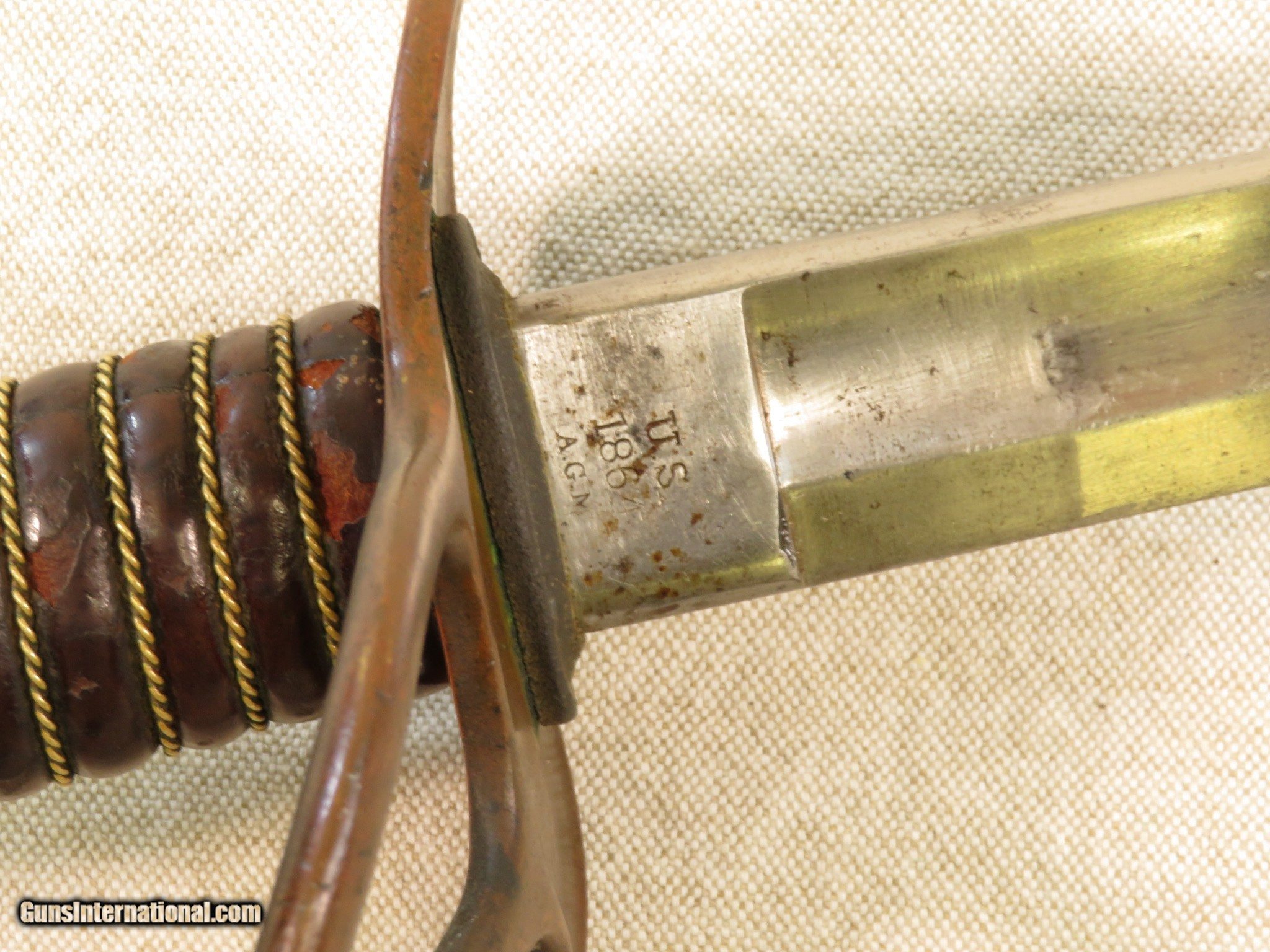 "U.S." Model 1860 Cavalry Sword by C.ROBY, with Scabbard, Civil War