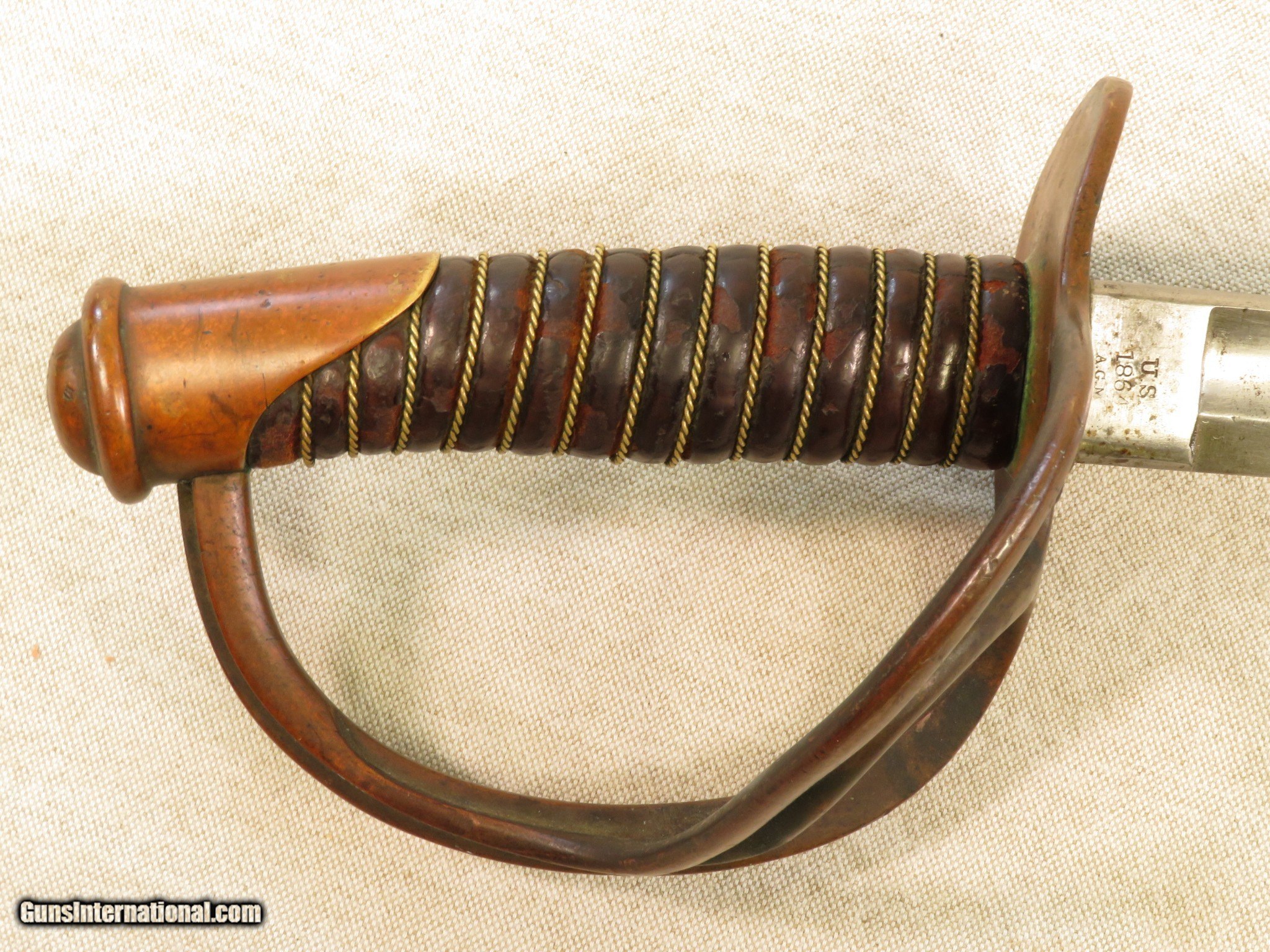 "U.S." Model 1860 Cavalry Sword by C.ROBY, with Scabbard, Civil War