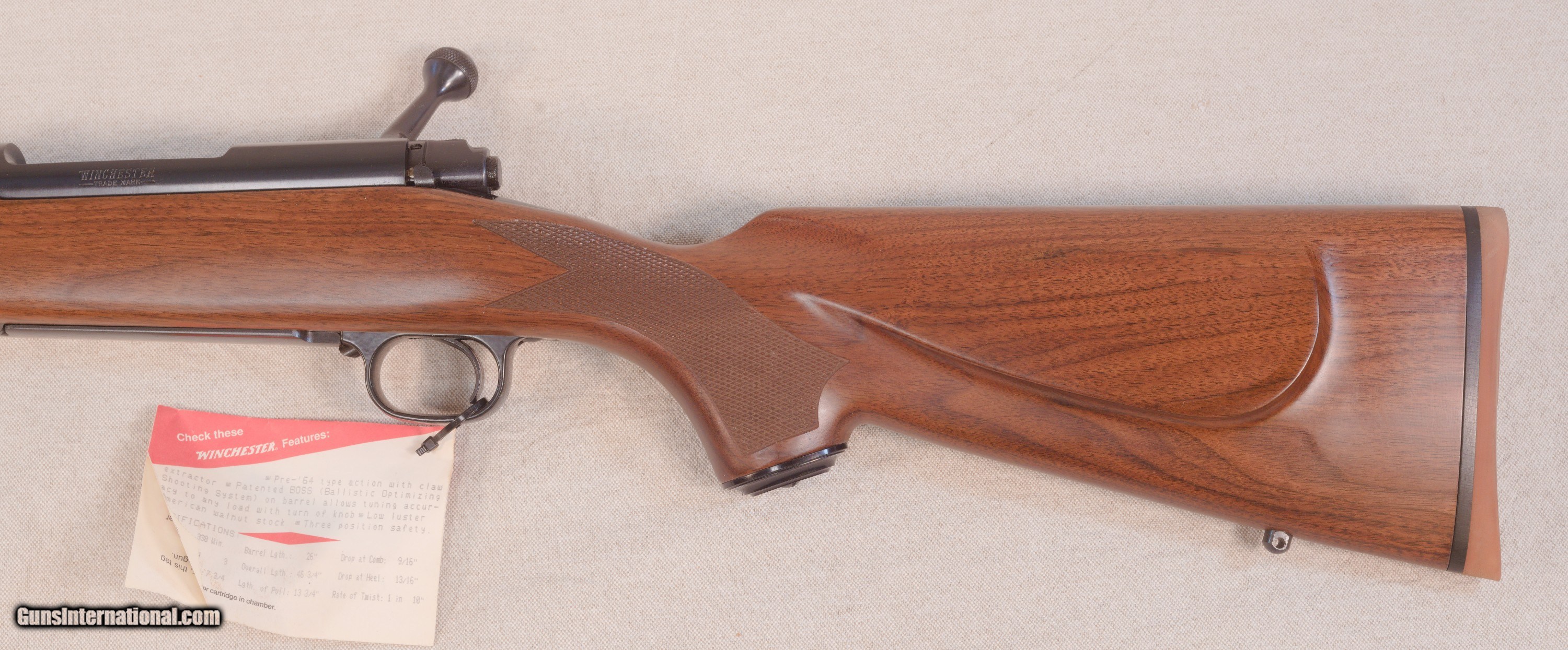 Winchester Model 70 Classic Sporter Bolt Action Rifle in .338 Win Mag ...