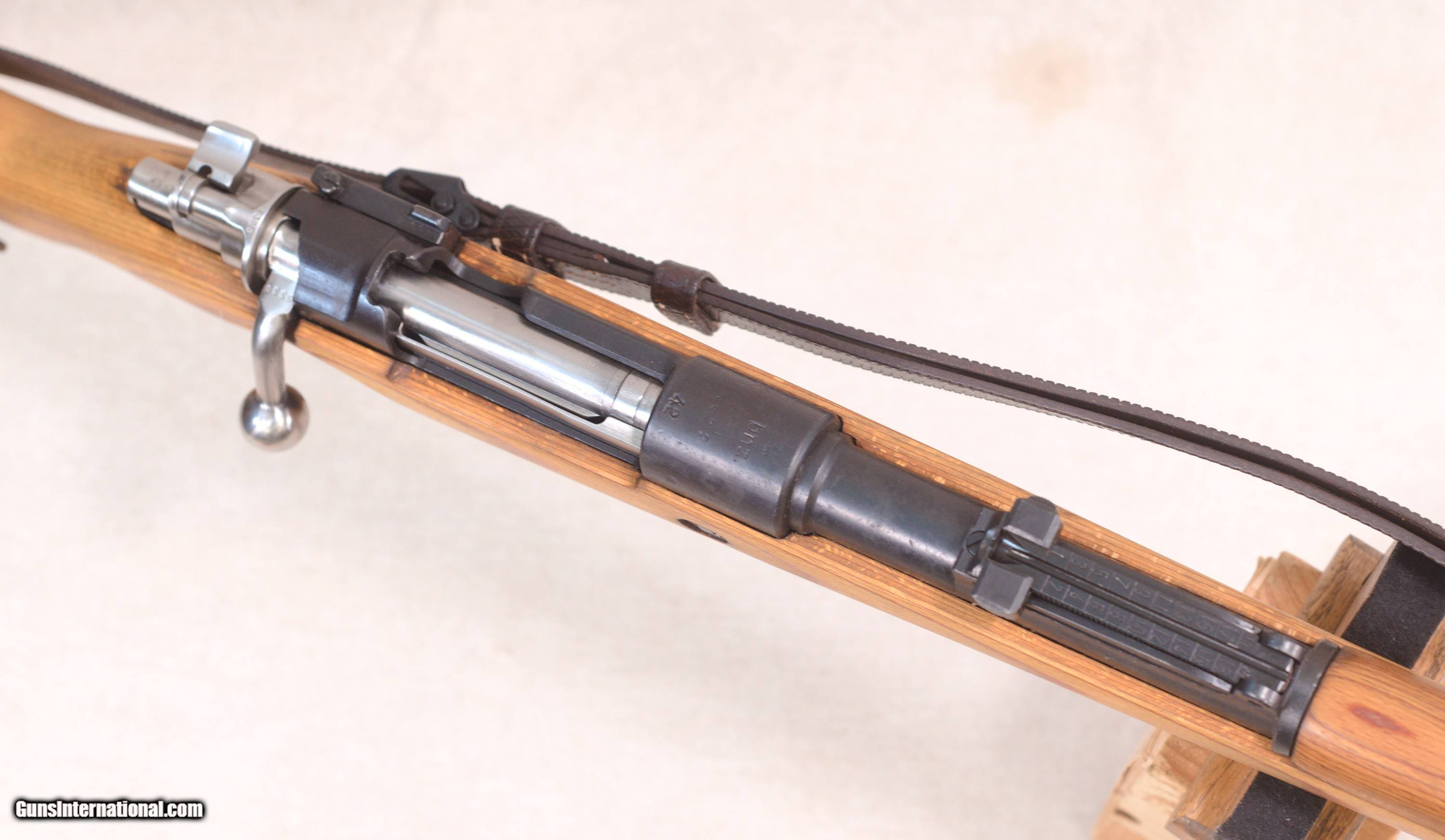 **SOLD**Mitchell Mauser bnz 42 K98 Bolt Action in 8mm Mauser Cal **Mfg 1942 - Box - Sling - Rear ...