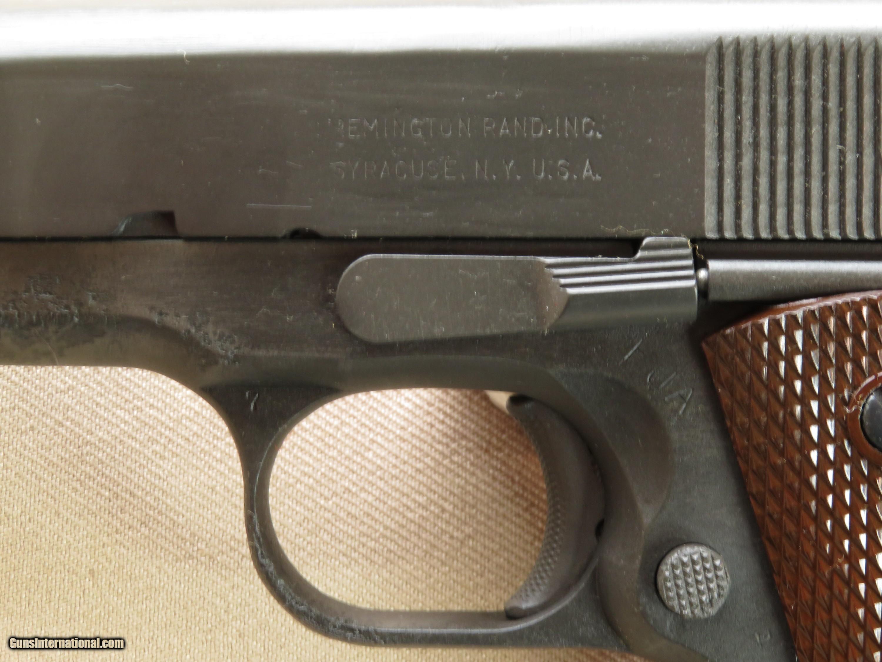 **SOLD** WW2 Remington Rand 1911A1 .45 A.C.P. **MFG. 1945**
