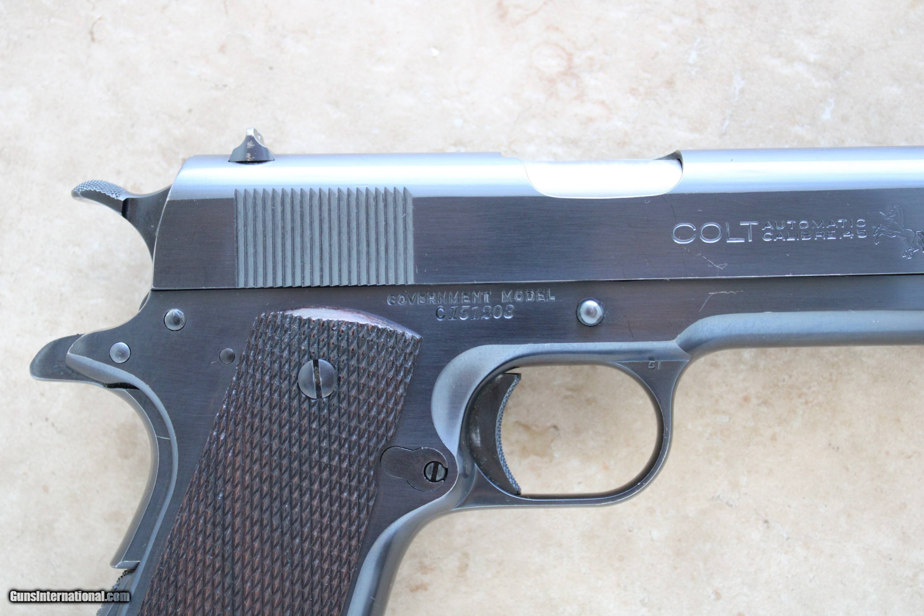1927 Vintage Colt Pre-War Government Model chambered in 45acp ...