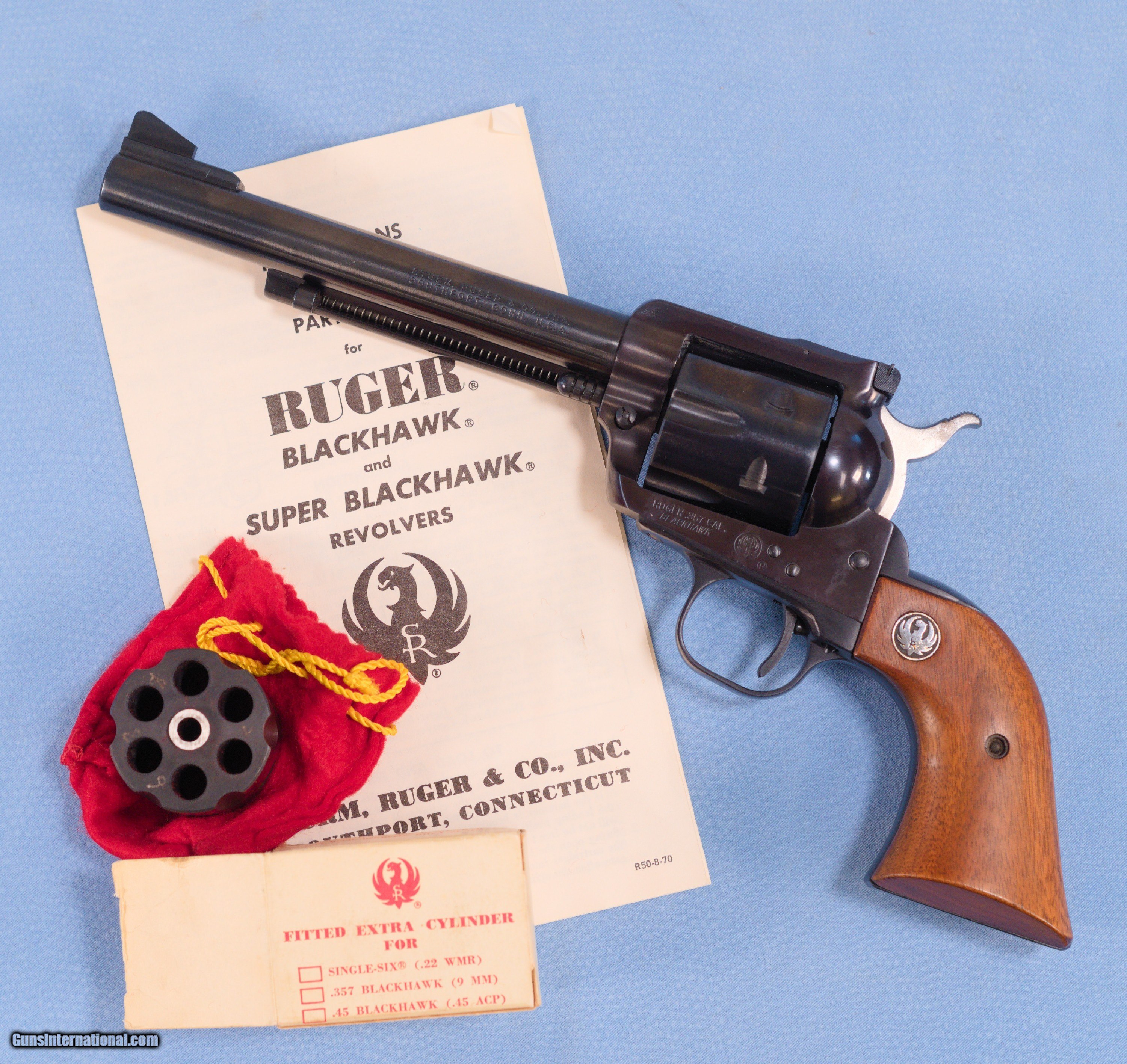 ** SOLD ** 1972 3-Screw 6.5" Ruger "Old Model" Blackhawk Convertible SA ...