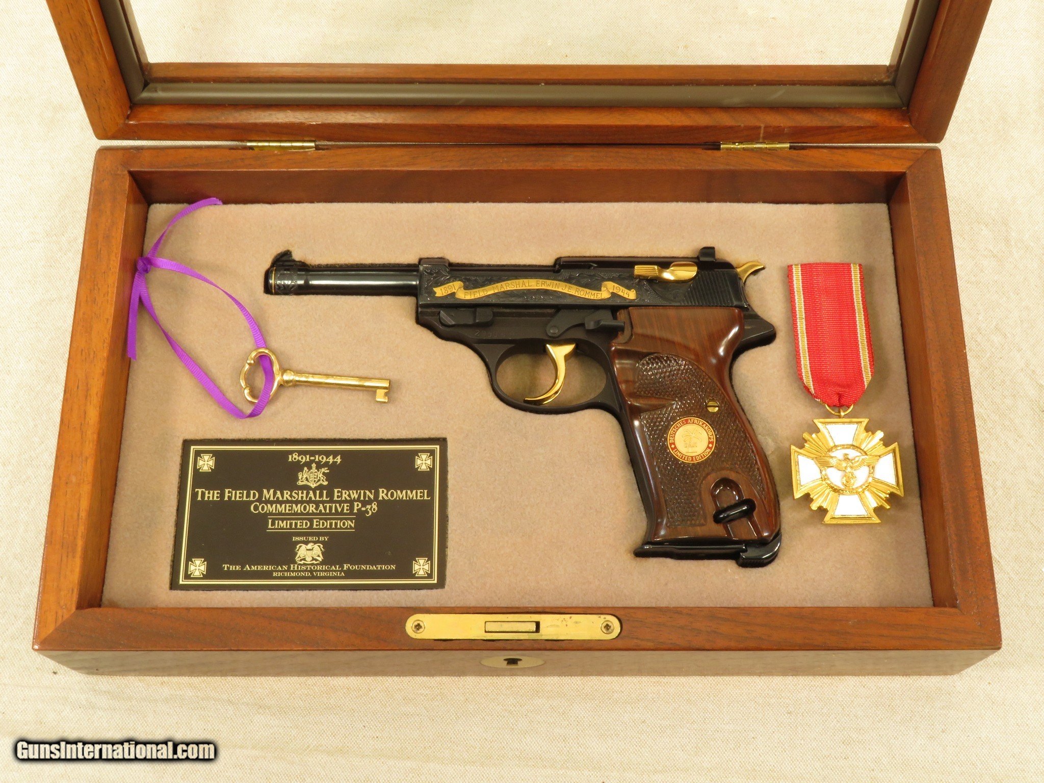**sold** Walther P-38, The American Historical Foundation Erwin Rommel ...