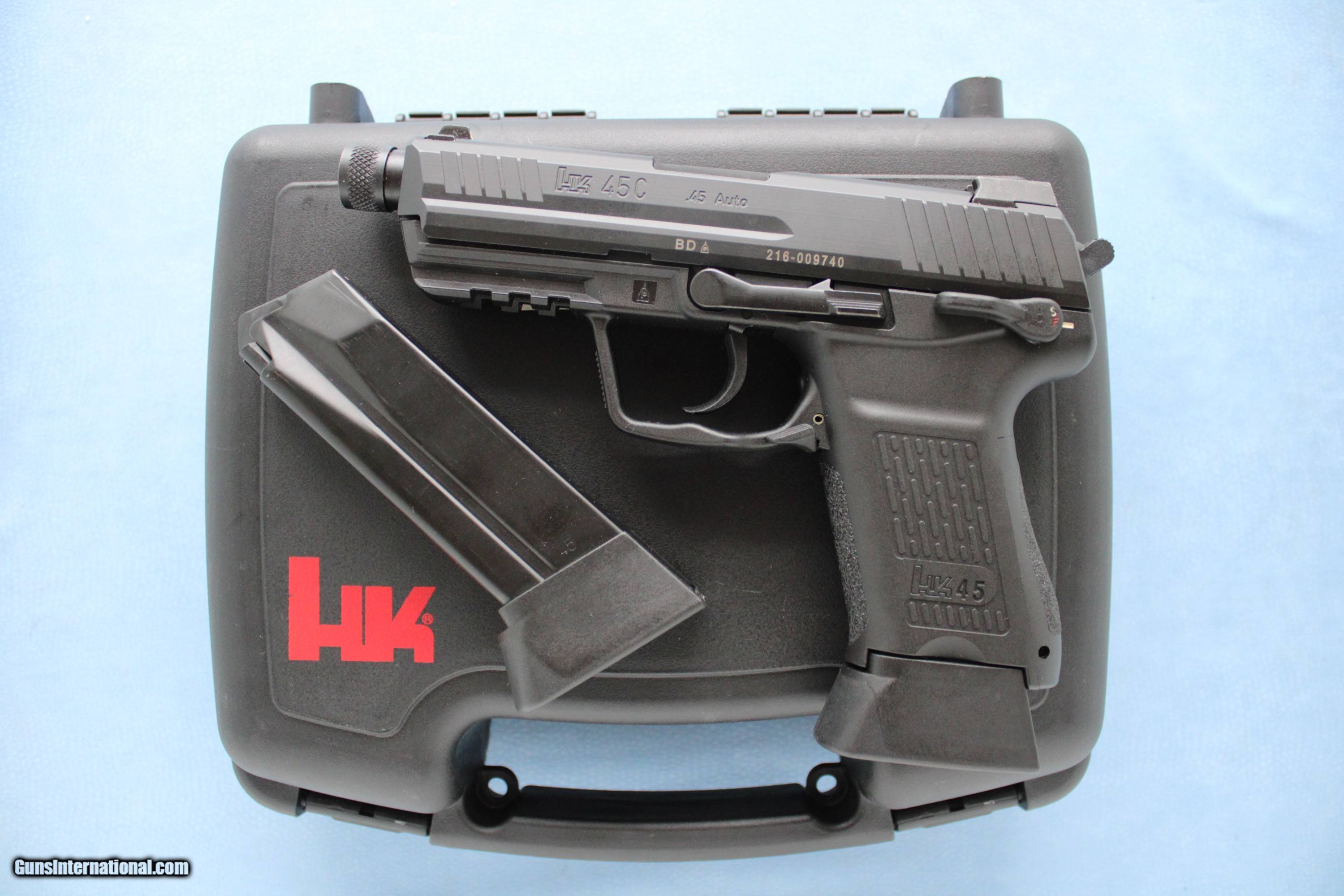 2013 Mfg Heckler & Koch HK45C Tactical chambered in .45ACP w/ Threaded ...