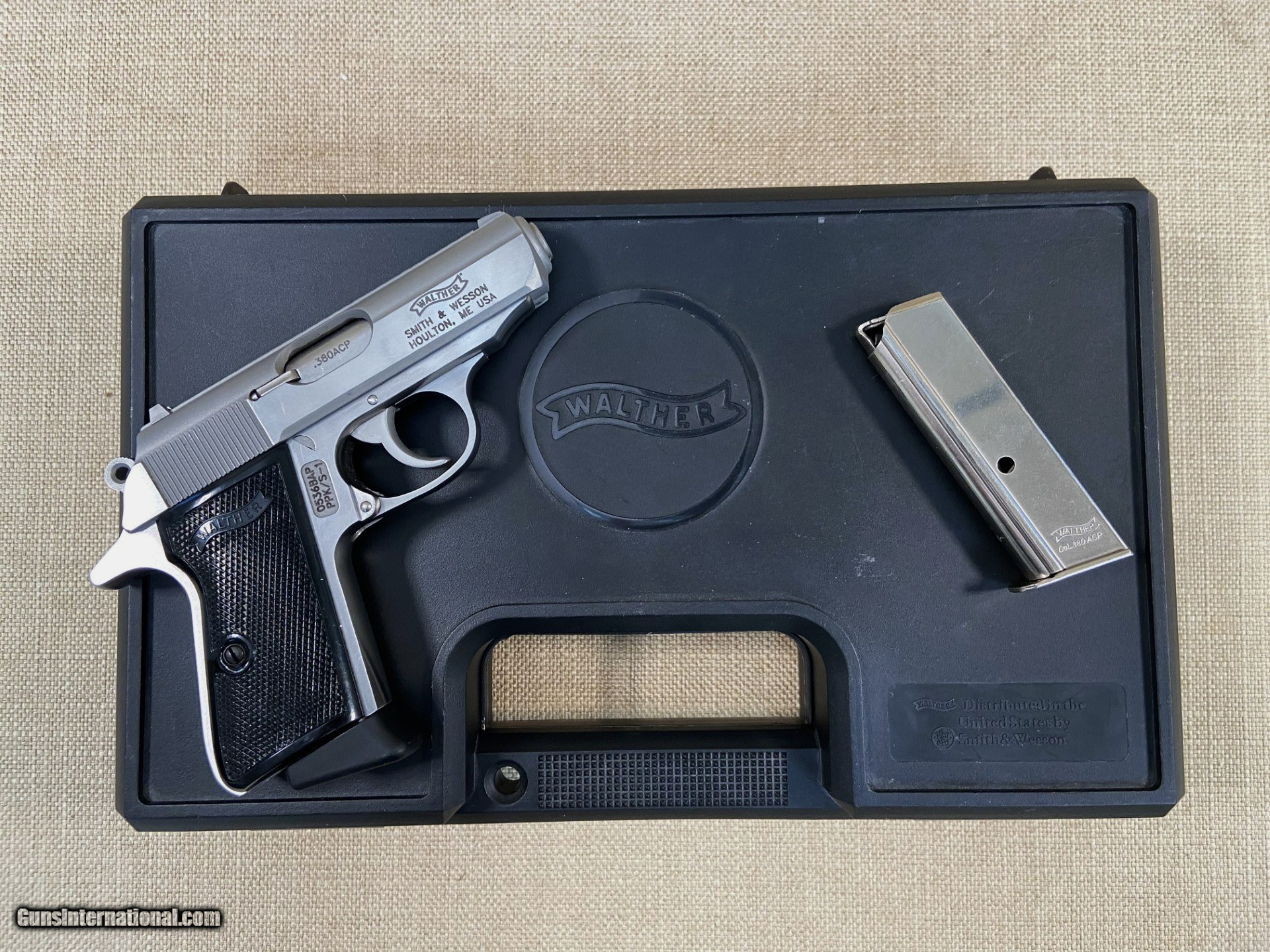 **SOLD** WALTHER PPKS MANUFACTURED BY SMITH & WESSON WITH BOX, 2 MAGAZINES