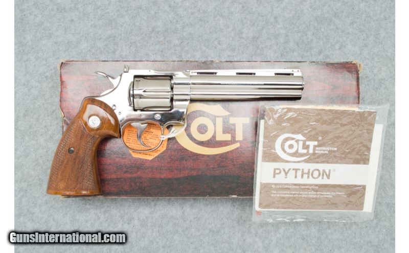 Colt Python - 6" Nickel - Unfired - .38 SPL