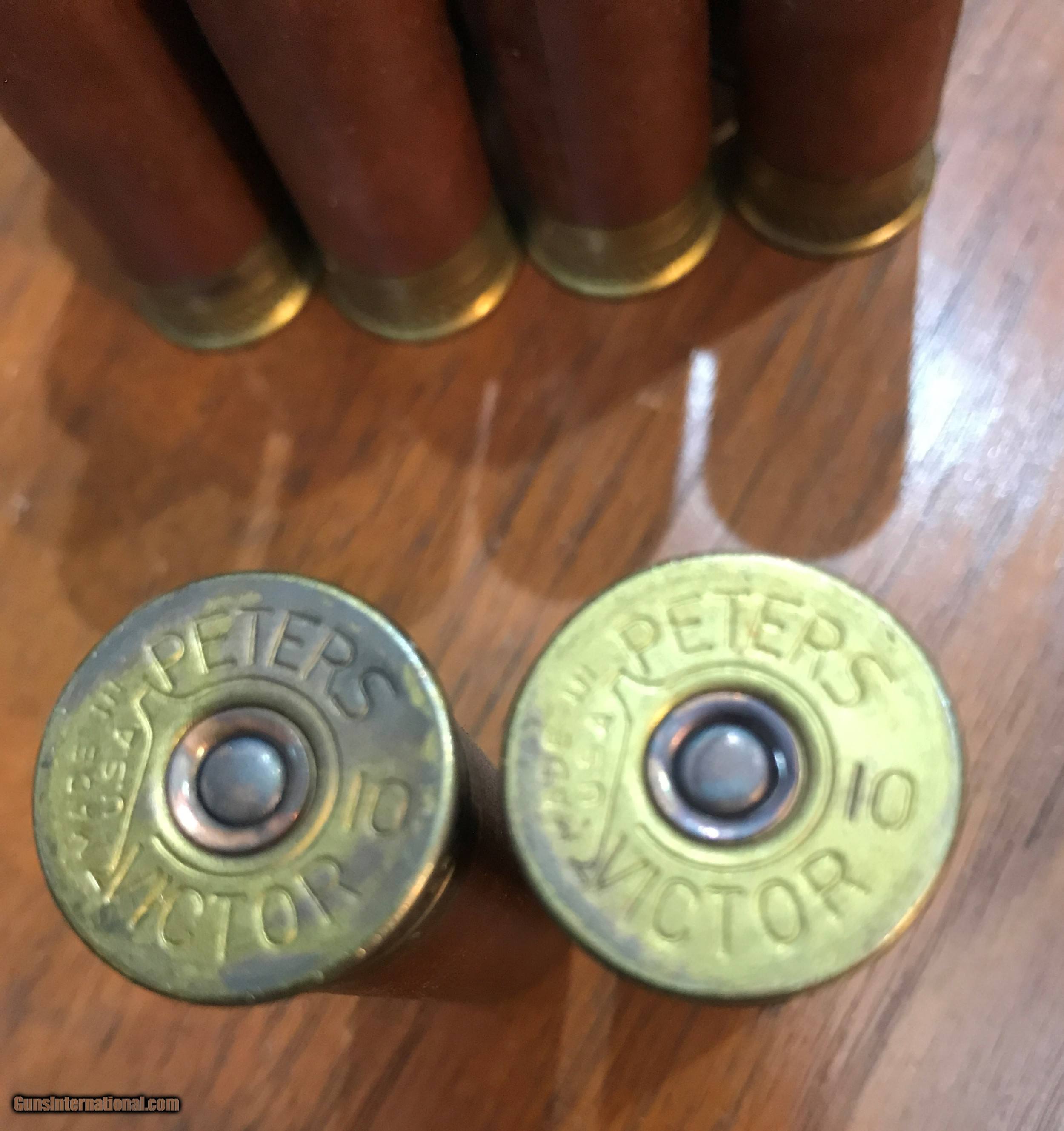 Peters Victor 10 ga shotgun shells - vintage partial box