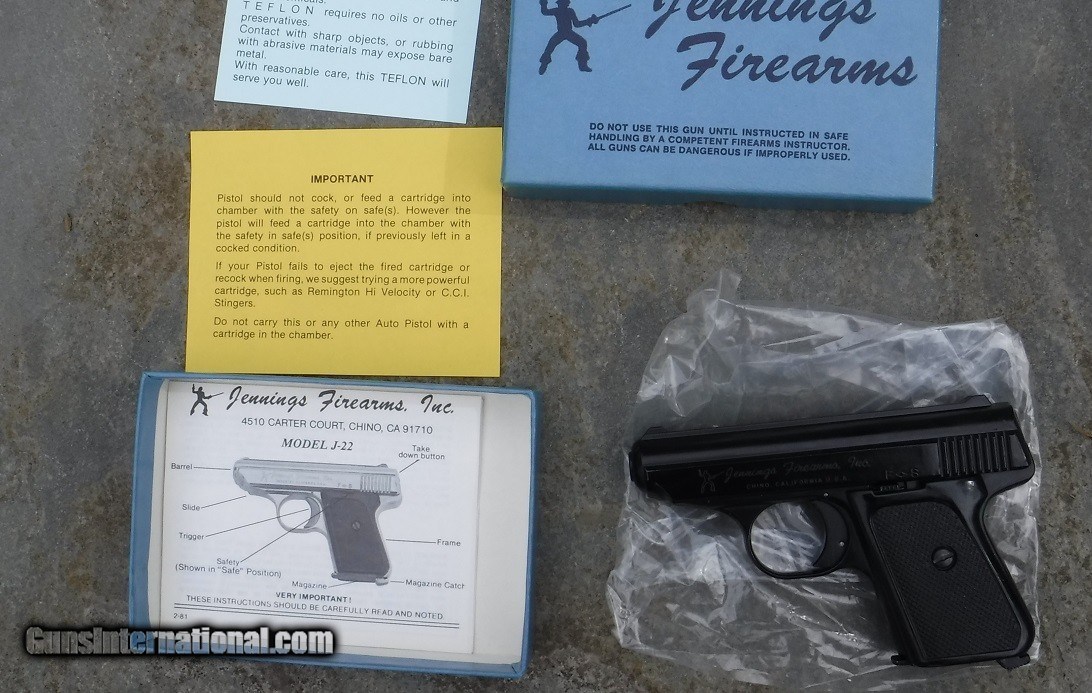 JENNINGS MODEL J-22 - .22 CAL. SEMI AUTO PISTOL.