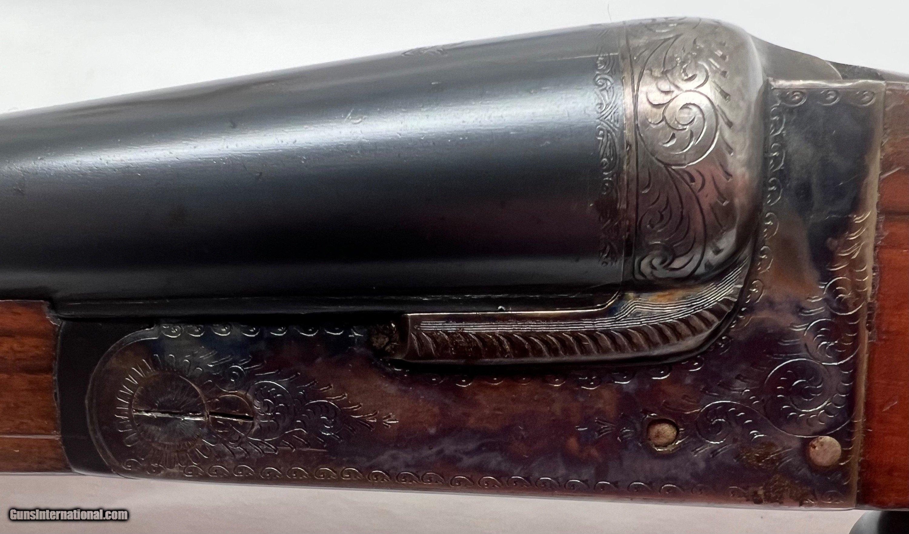 Ascensio Zabala, 10 gauge double barrel shotgun, 3 1/2" chambers, Nice Case Color, Very good ...