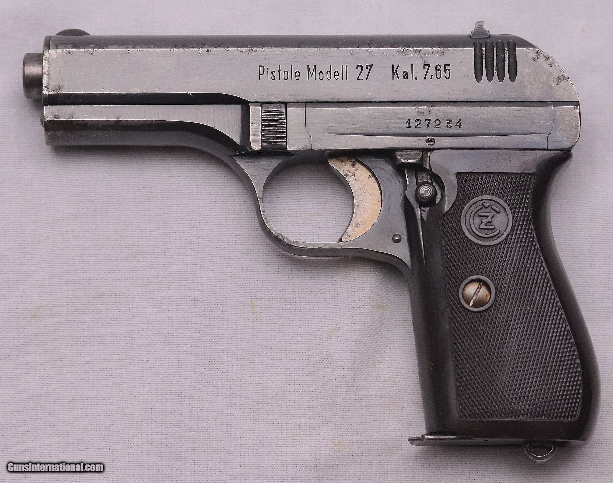 Czech, CZ Pistole Modell 27, .32ACP, Wartime made, 1942, Czech / Nazi / British.