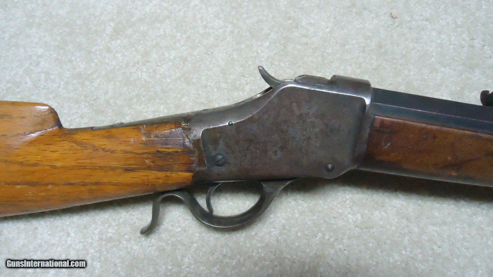 EARLY 1885 SINGLE SHOT HIGH WALL OCTAGON RIFLE IN .40-65 CALIBER ...