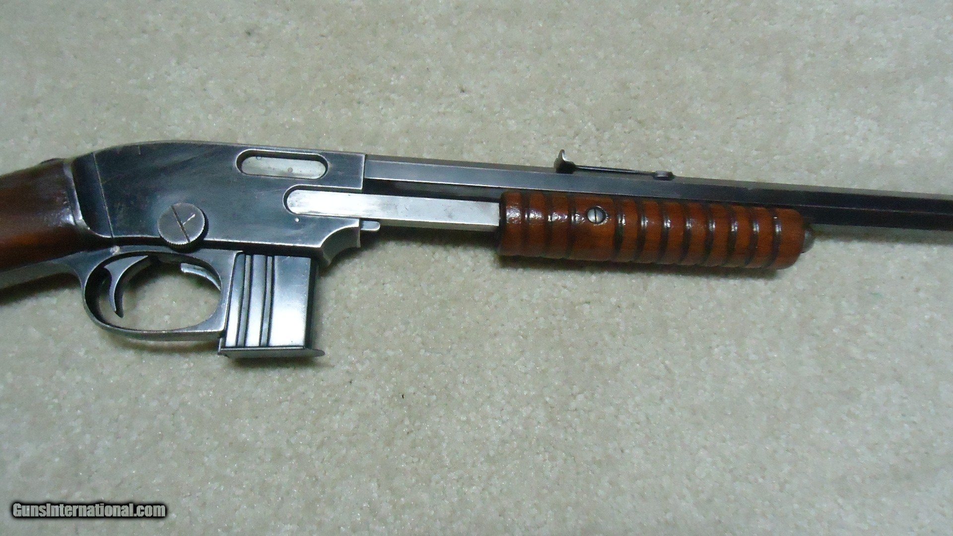 SAVAGE MODEL 1903 .22 S, L & LR PUMP RIFLE, #42XXX, MADE 1903-1916