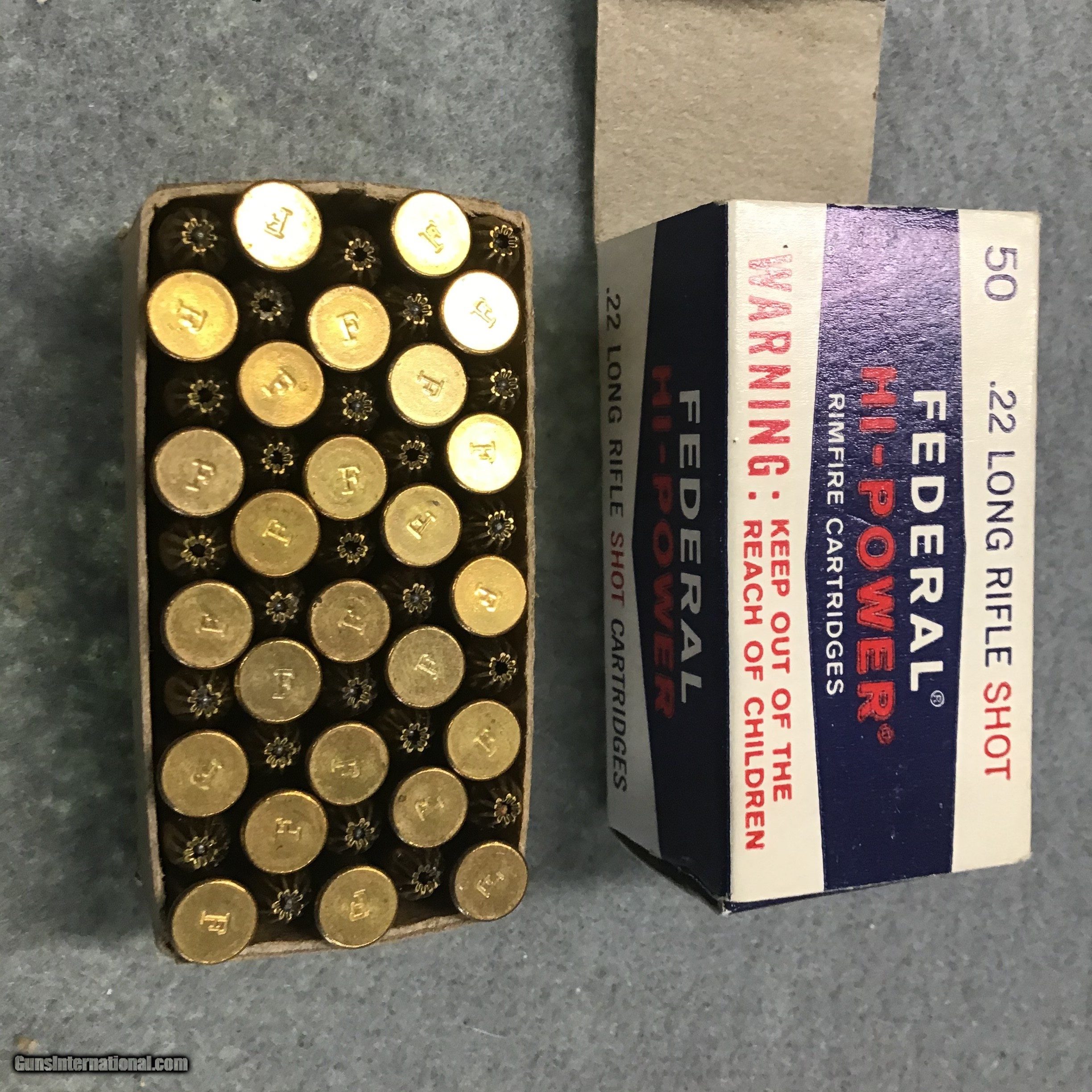 Federal Hi-Power 22 Long Rifle Shot full correct box 50 rounds